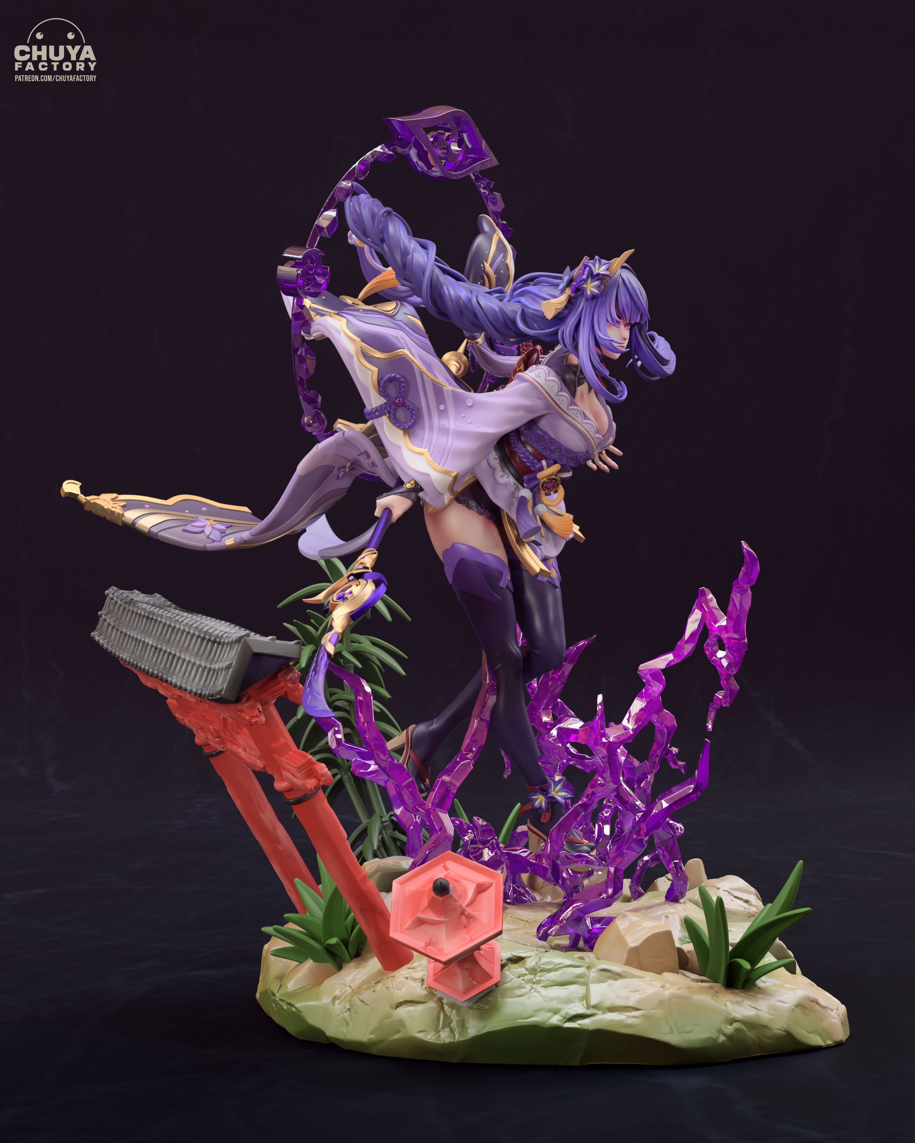 Raiden Shogun Full Figure 3D model 3D printable | CGTrader