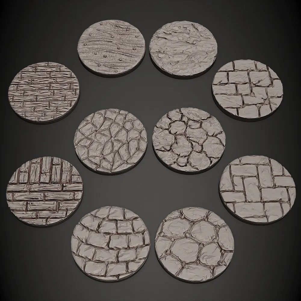 1inch Round Base free 3D model 3D printable | CGTrader