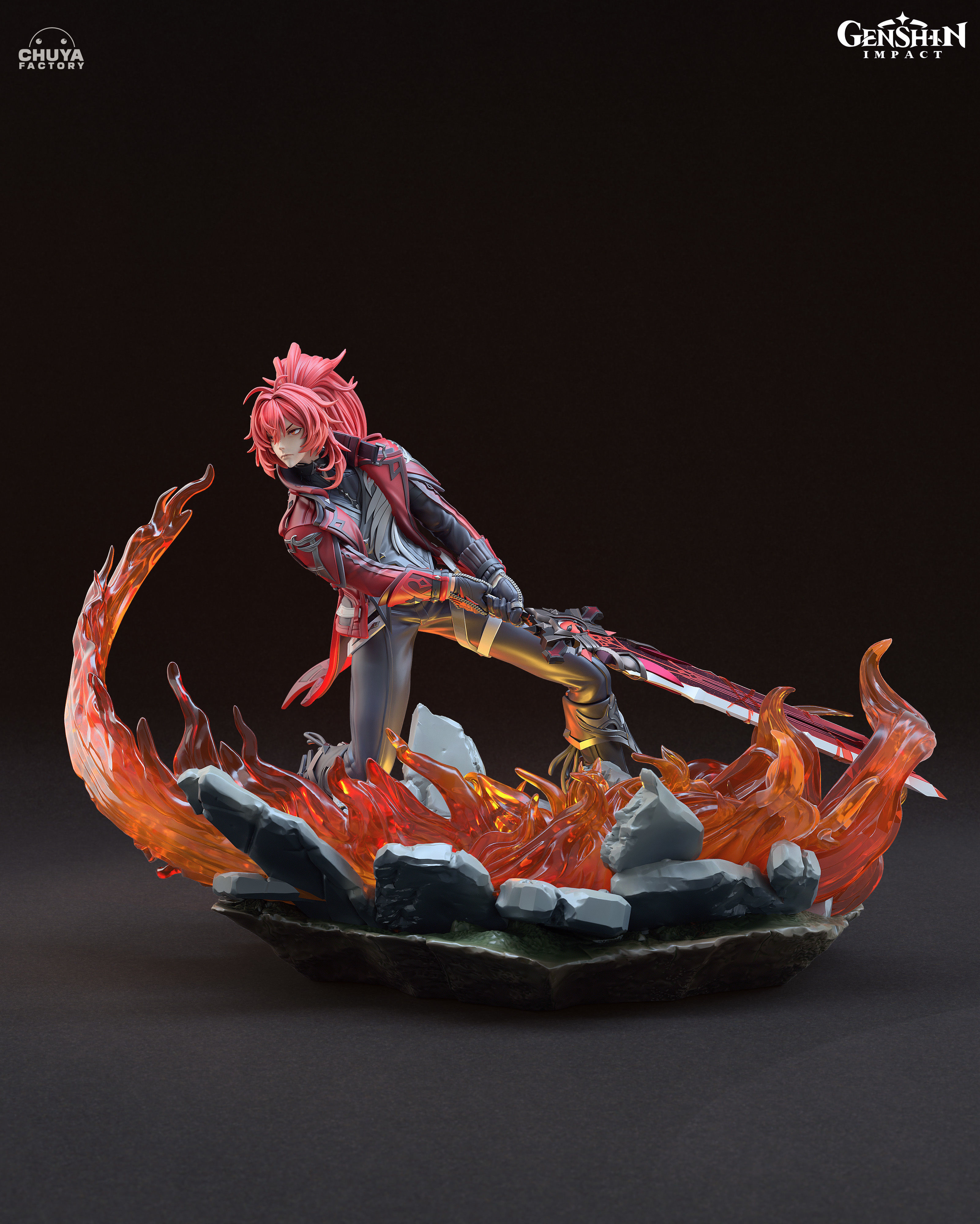 Diluc guardian of flames 3D model 3D printable | CGTrader