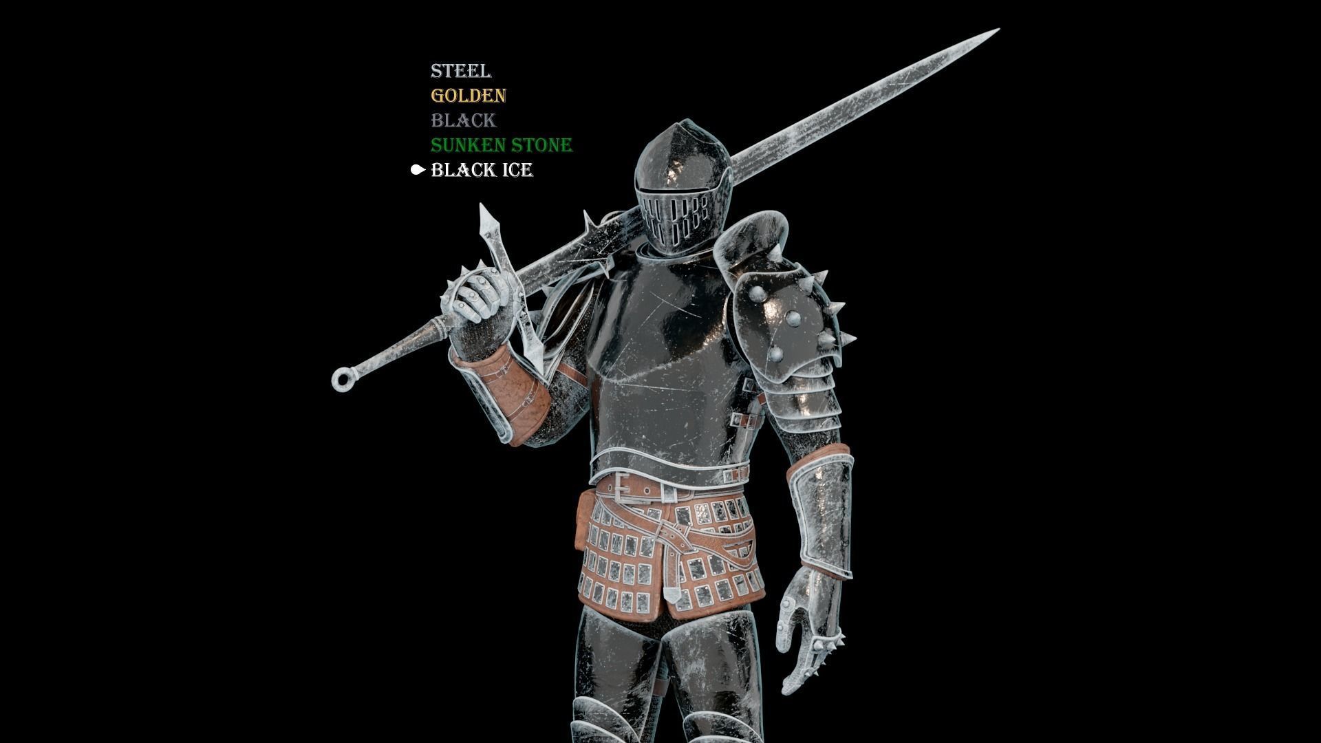 3D model Dark fantasy Knight in 5 variations Game ready VR / AR / low ...