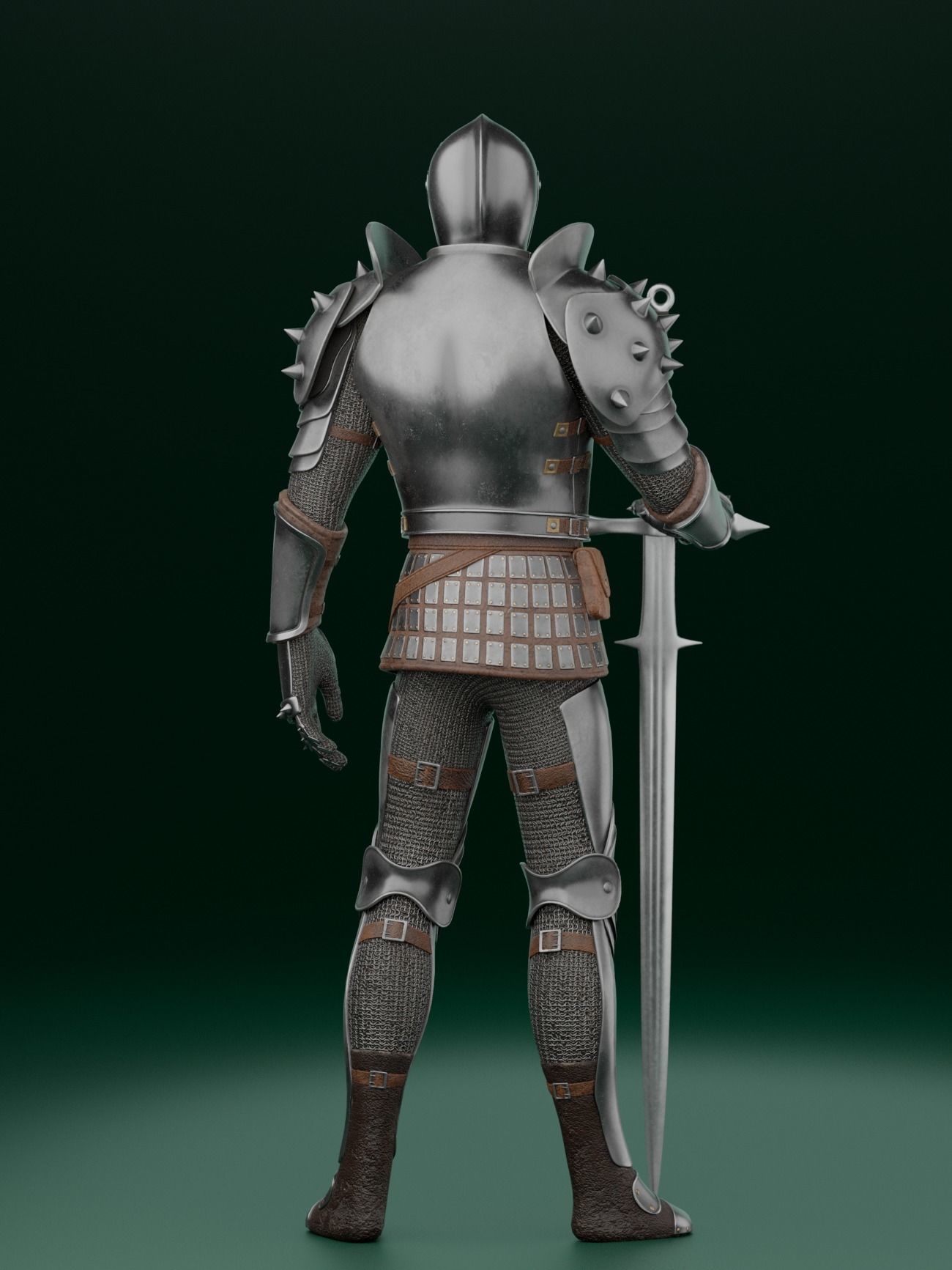 3D model Dark fantasy Knight in 5 variations Game ready VR / AR / low ...