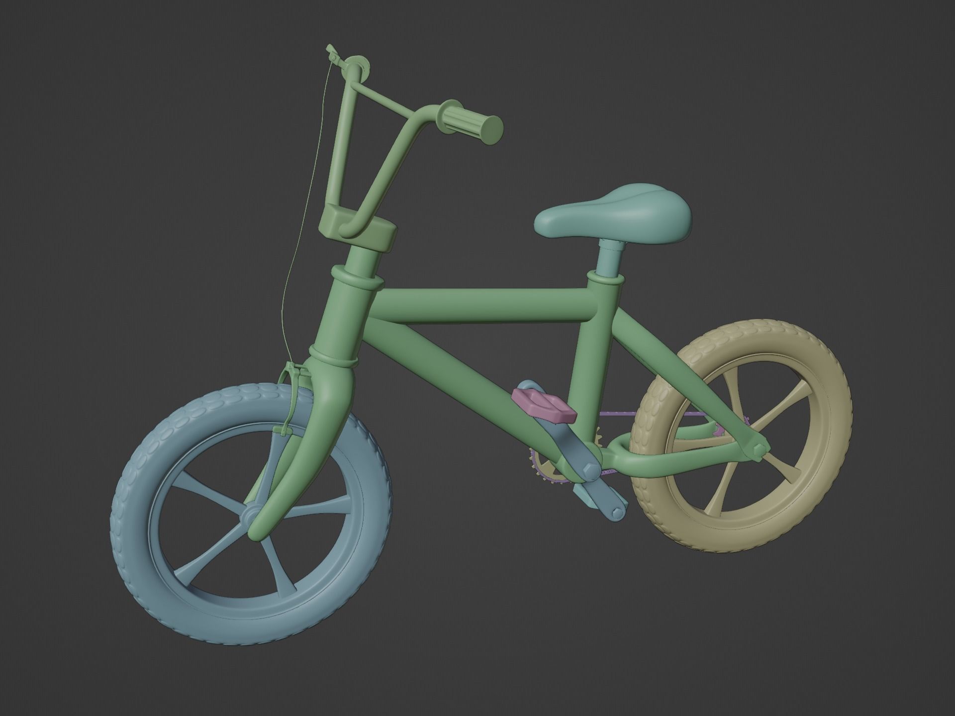 Cartoon Bike PBR 3D model | CGTrader