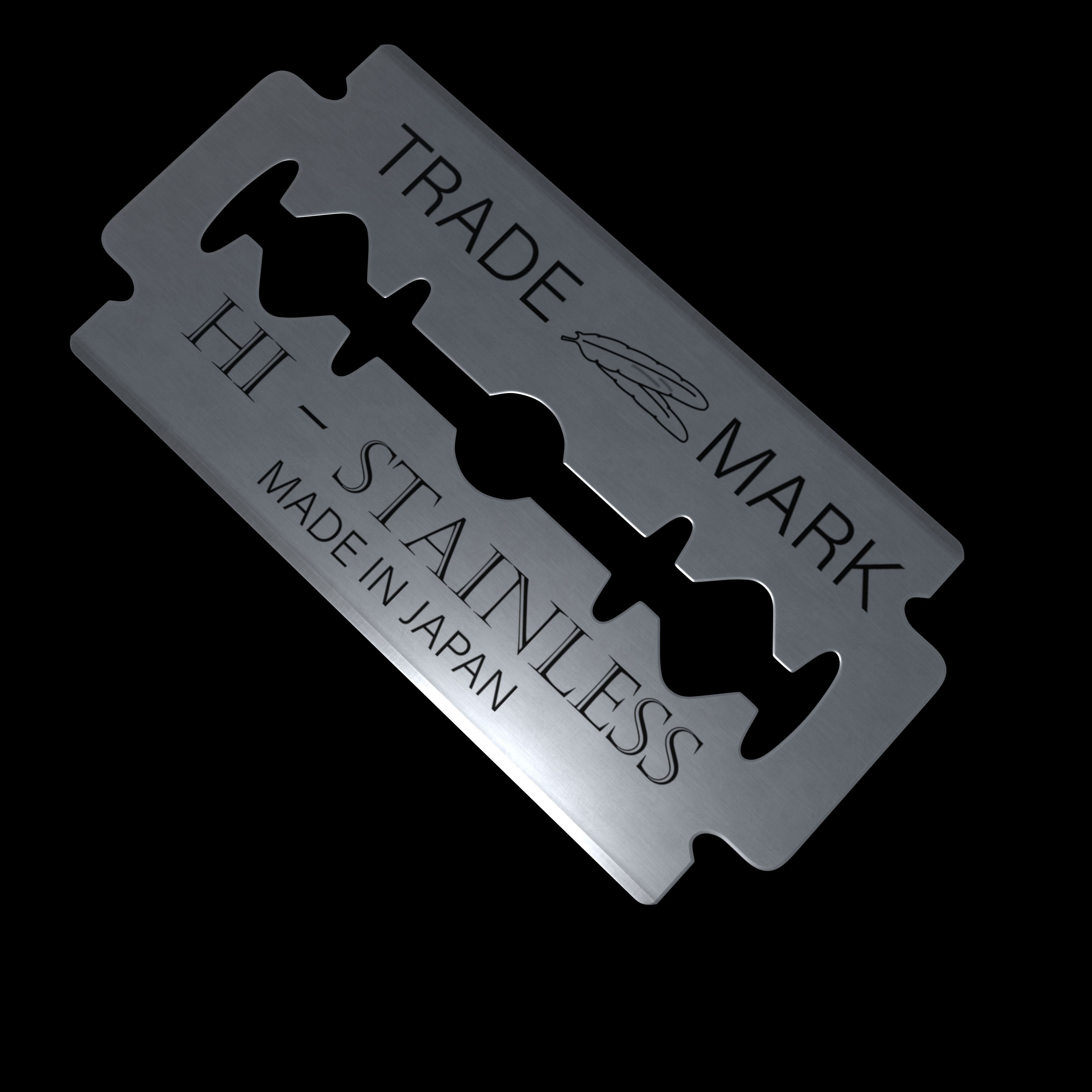 3D model blade-Cutter trade mark razor blade VR / AR / low-poly | CGTrader