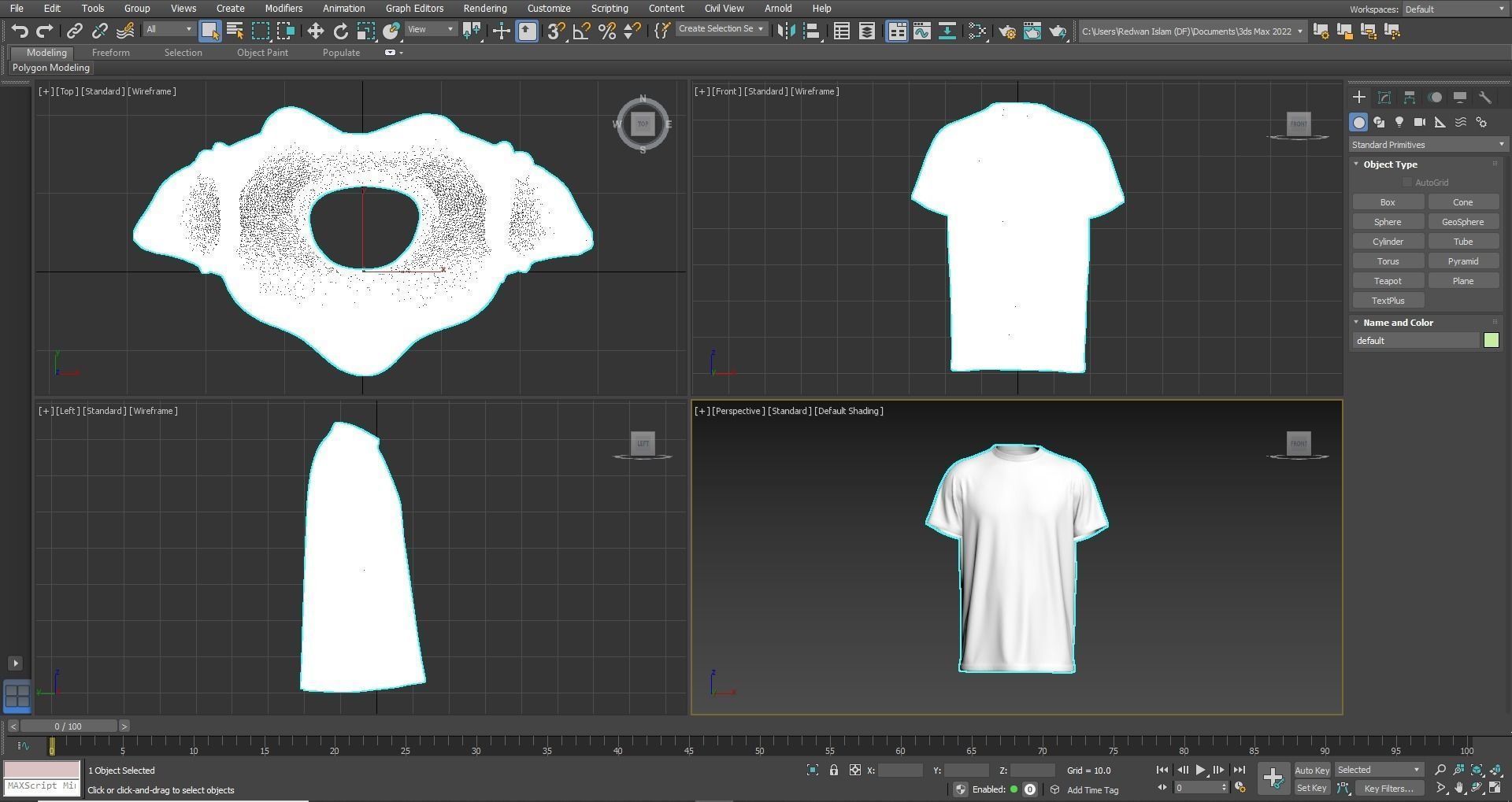 Basic Top Tee Design 3D model | CGTrader