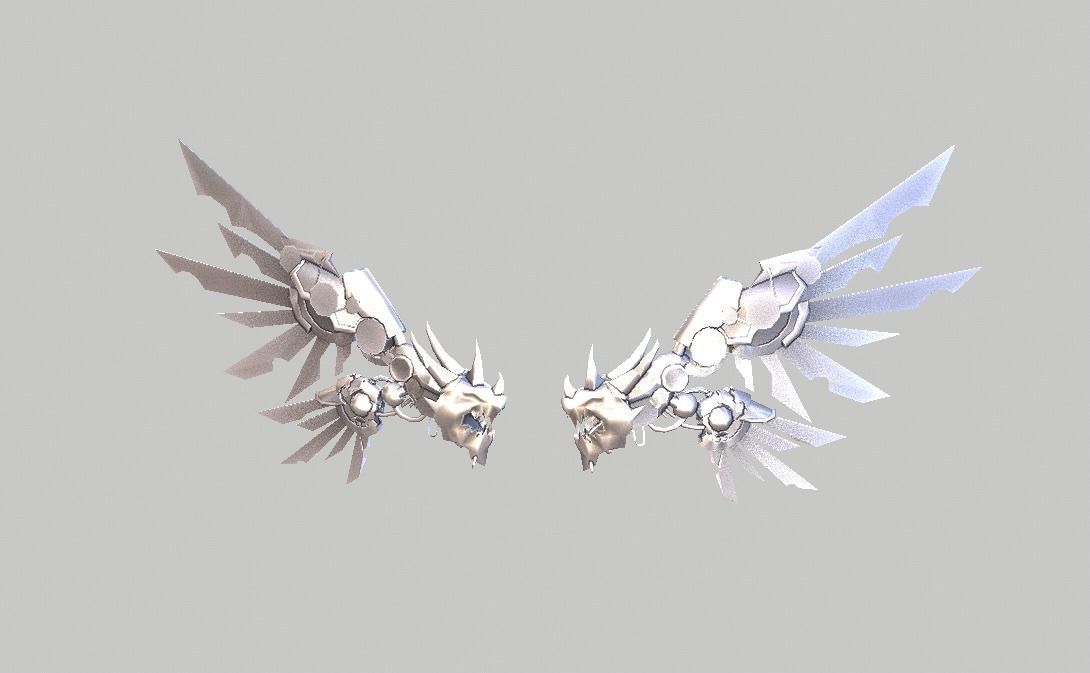 3D model Futuristic Metal Wing VR / AR / low-poly | CGTrader