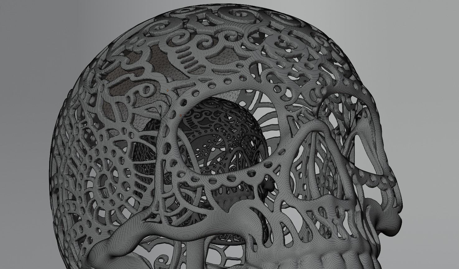 Mexican calavera wire skull with wire skull inside 3D model 3D ...