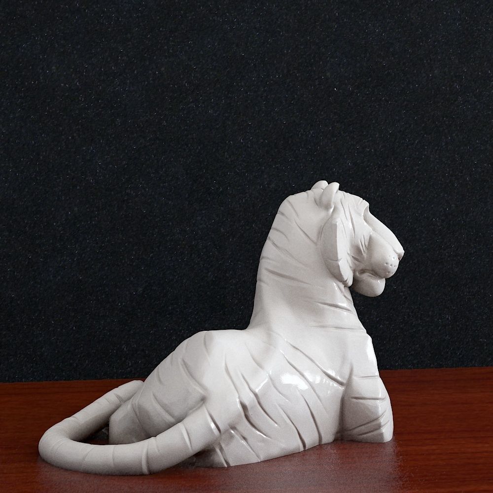 Tiger Statue 3D model 3D printable | CGTrader