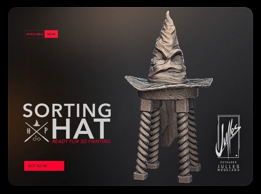 Sorting Hat Harry Potter V02 3D model 3D printable | CGTrader