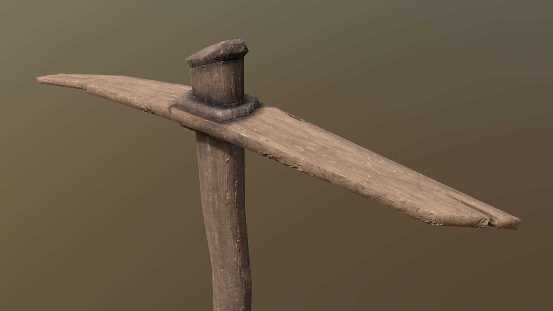 3D model Pickaxe Wood VR / AR / low-poly | CGTrader