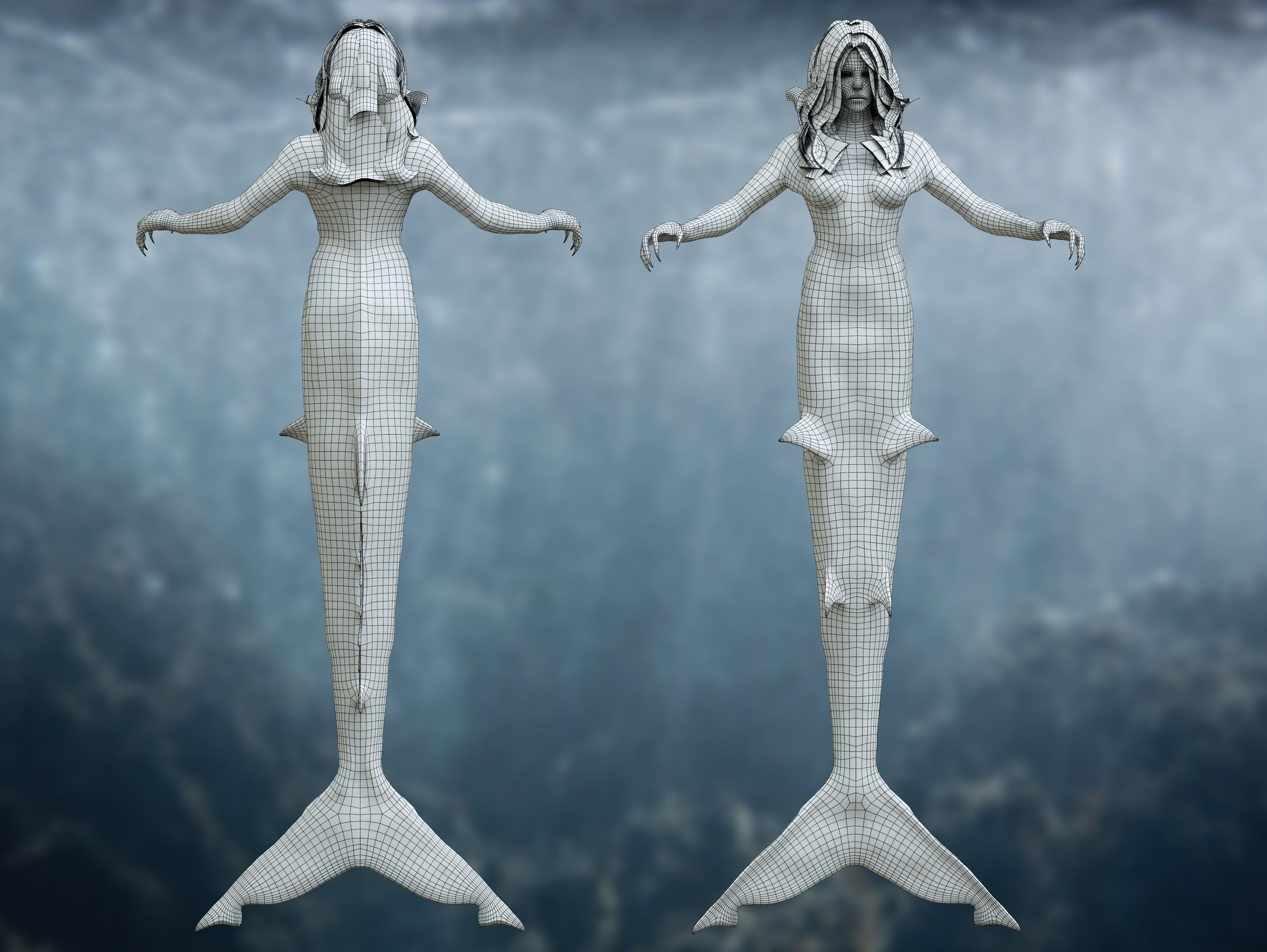 3D model Mermaid VR / AR / low-poly rigged | CGTrader