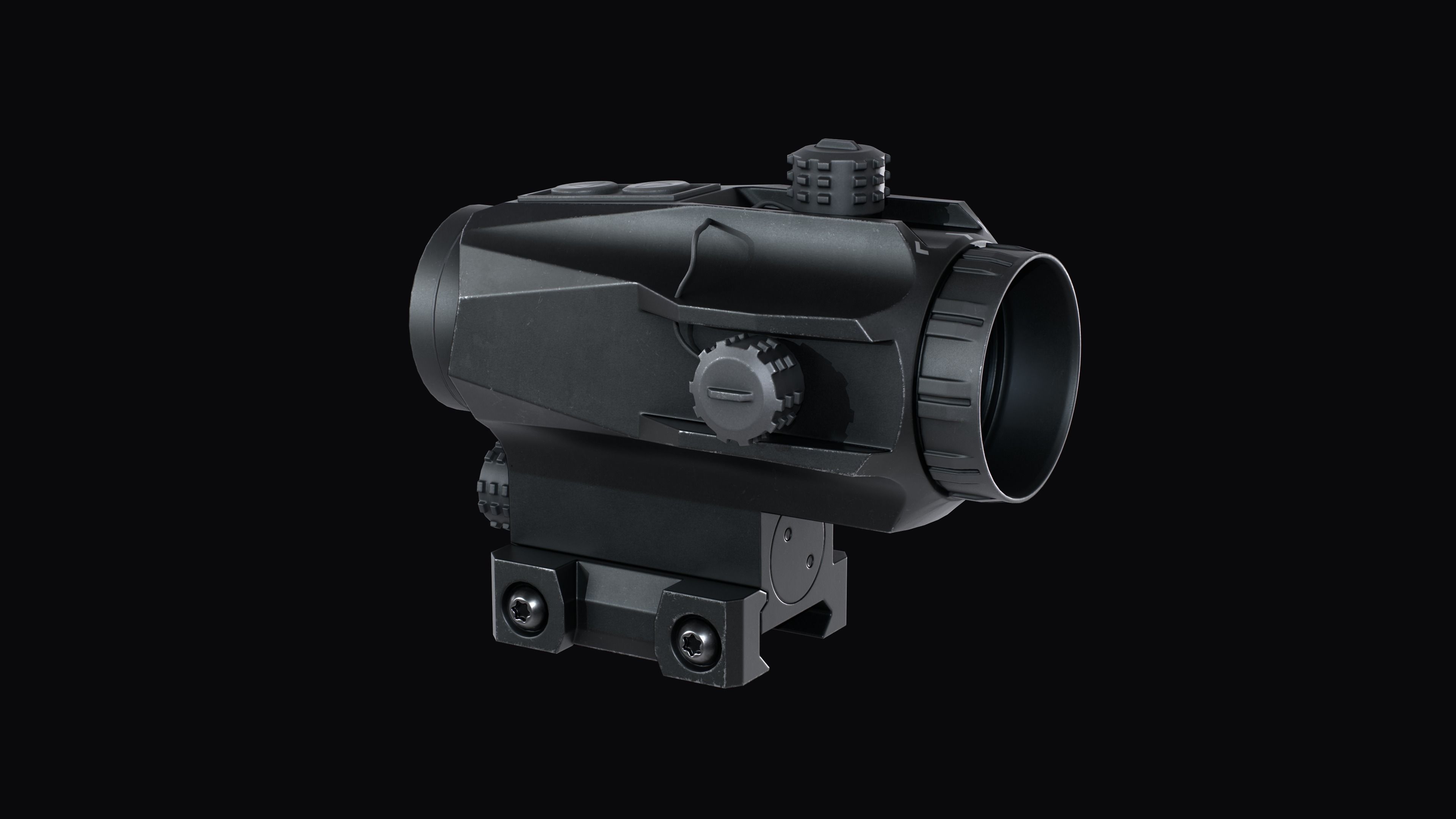 3D model SwampFox Trihawk Tactical Prism Scope VR / AR / low-poly ...