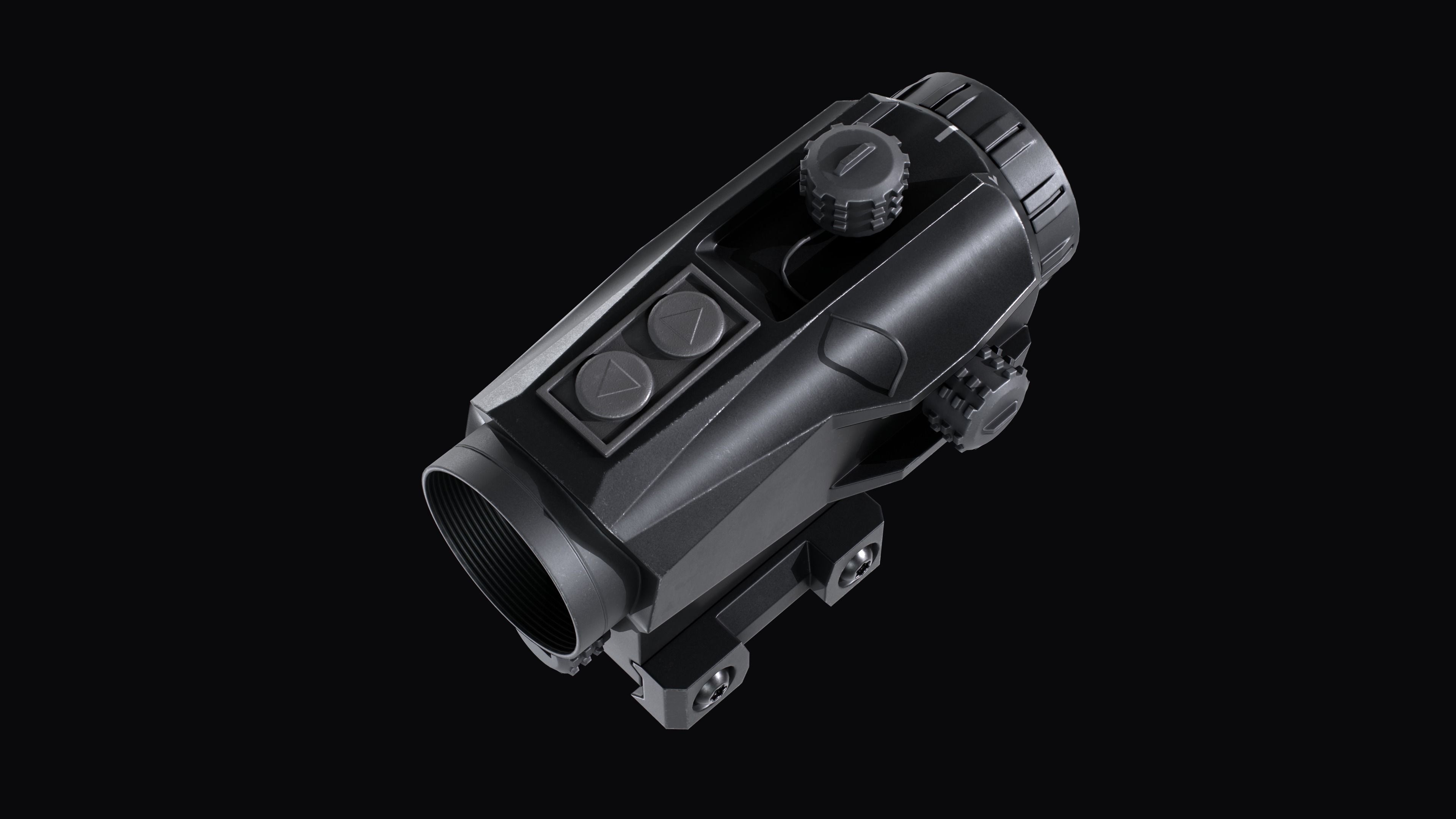 3D model SwampFox Trihawk Tactical Prism Scope VR / AR / low-poly ...