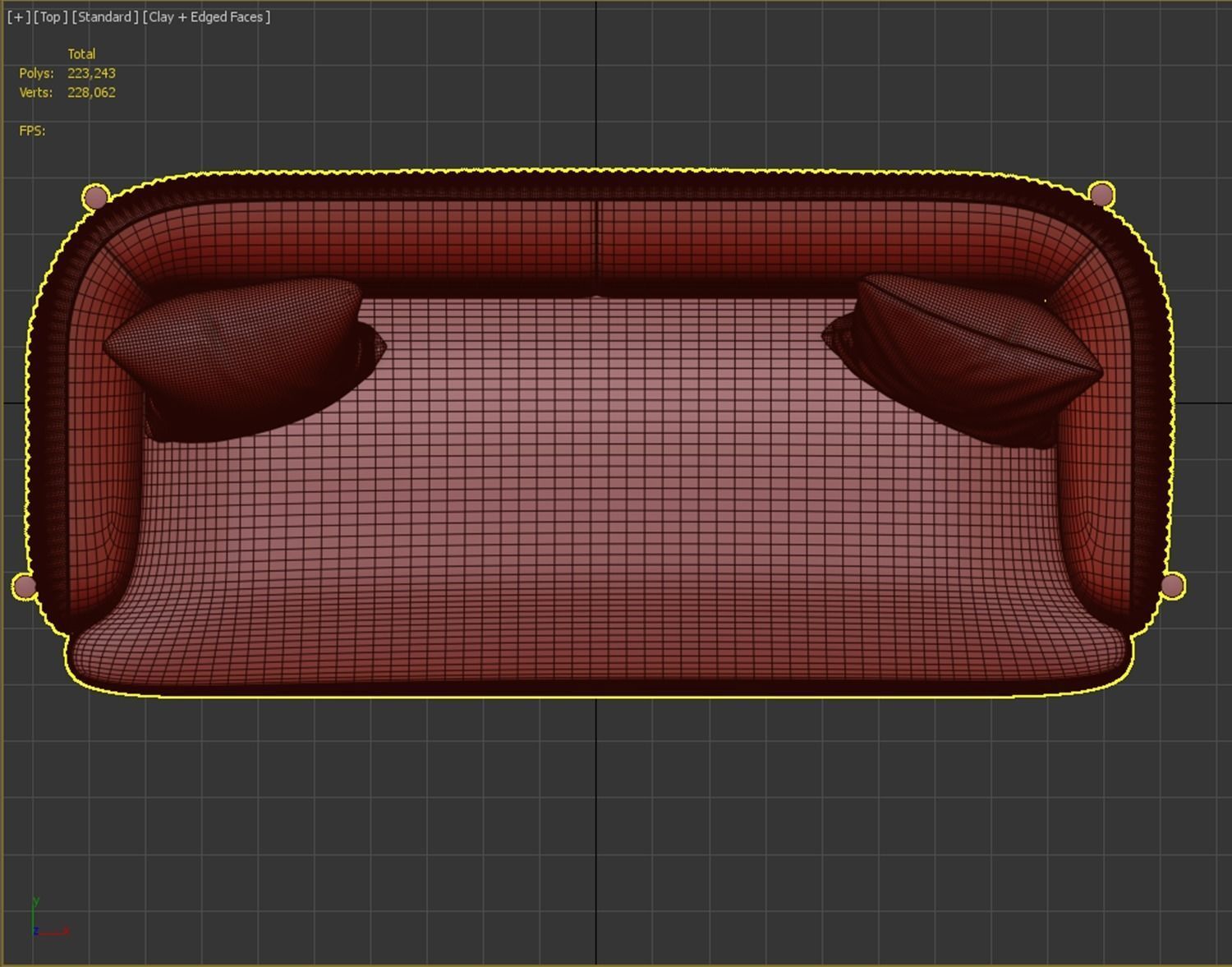 Oxford sofa 3D model | CGTrader