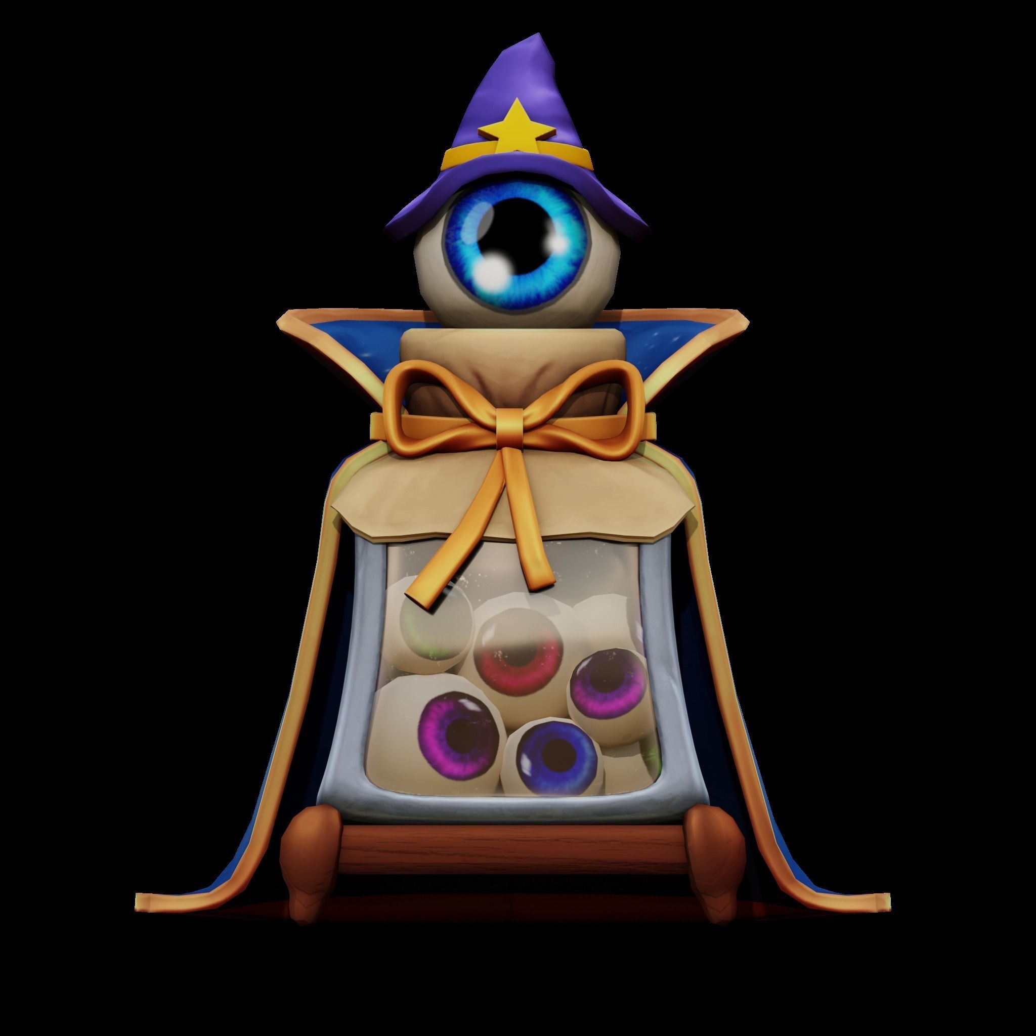 3D model Mystery box with eyes props VR / AR / low-poly | CGTrader