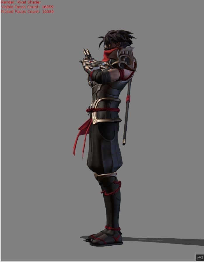 3D model Hayabusa Crimson Shadow Skin Default VR / AR / low-poly | CGTrader