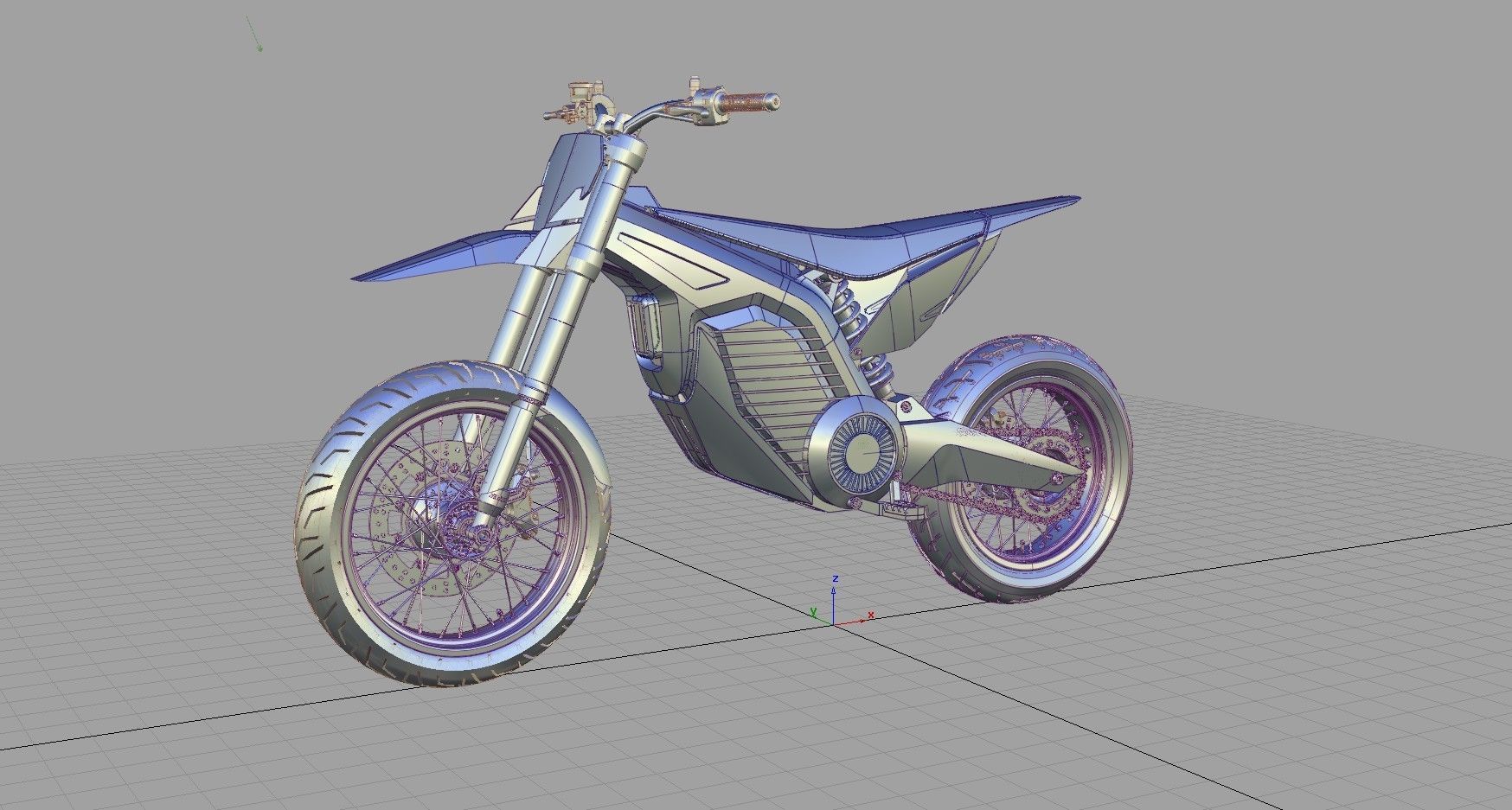 Electric motocross concept 3D model | CGTrader
