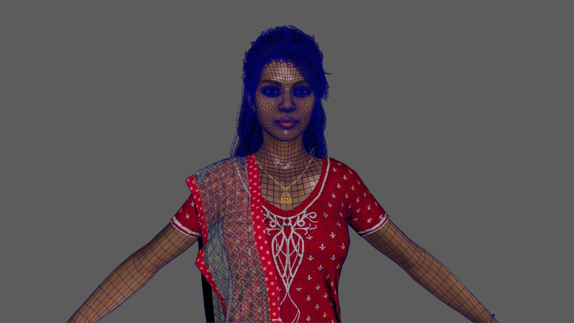 3D model Indian Girl VR / AR / low-poly | CGTrader