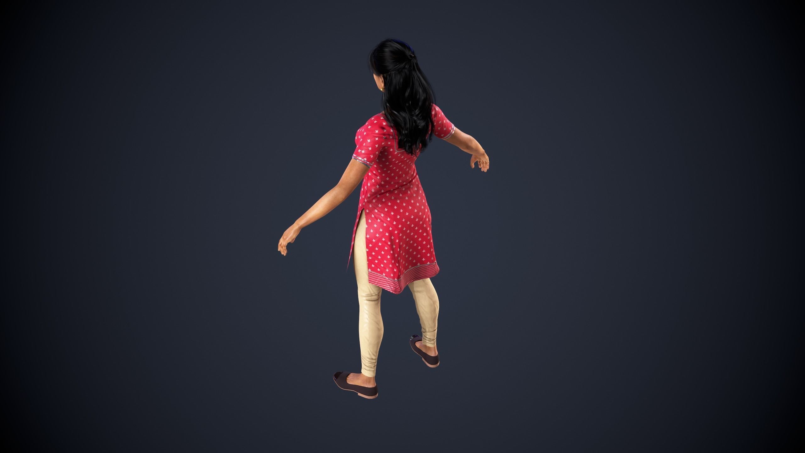 3D model Indian Girl VR / AR / low-poly | CGTrader