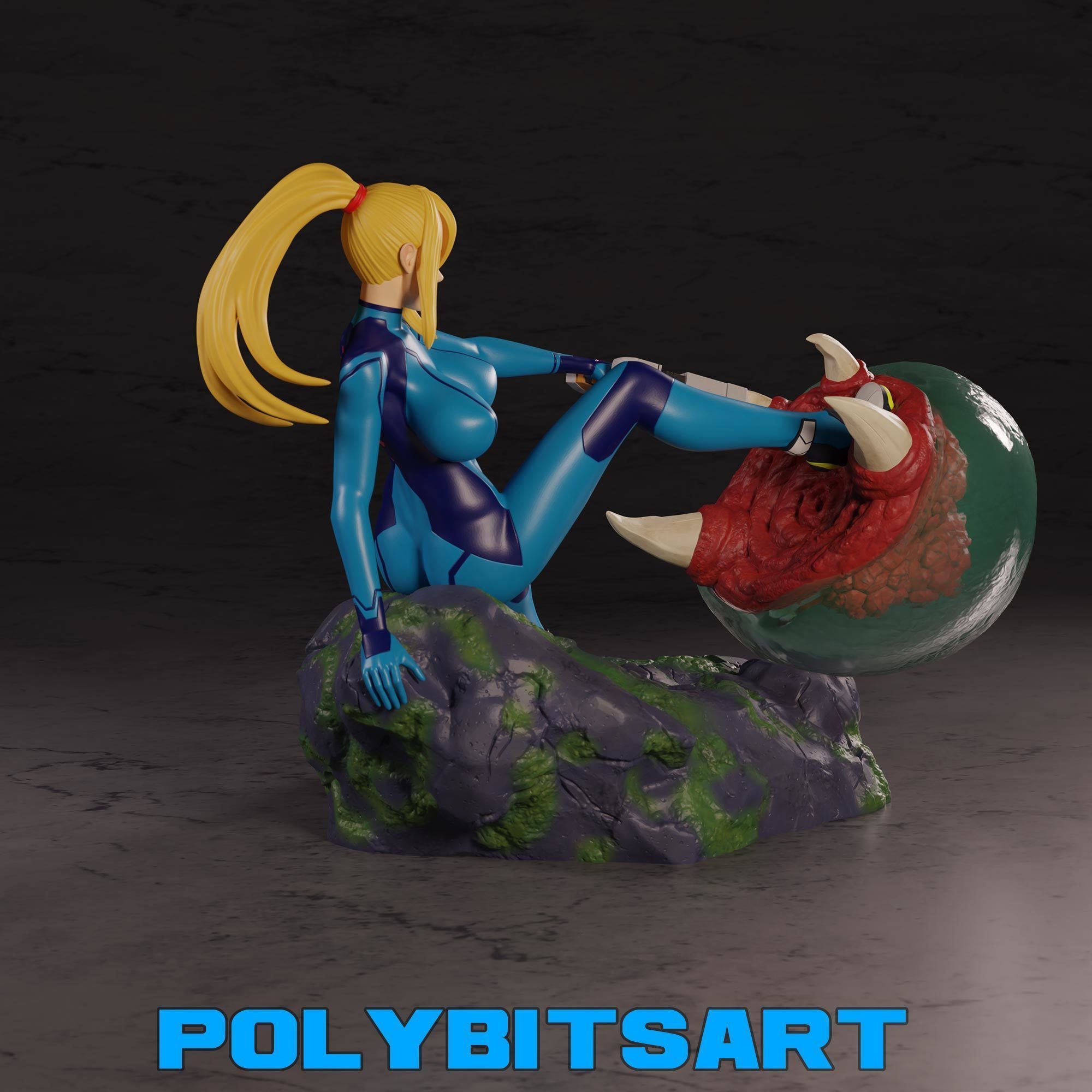 Metroid Samus Aran Figure 3D model 3D printable | CGTrader