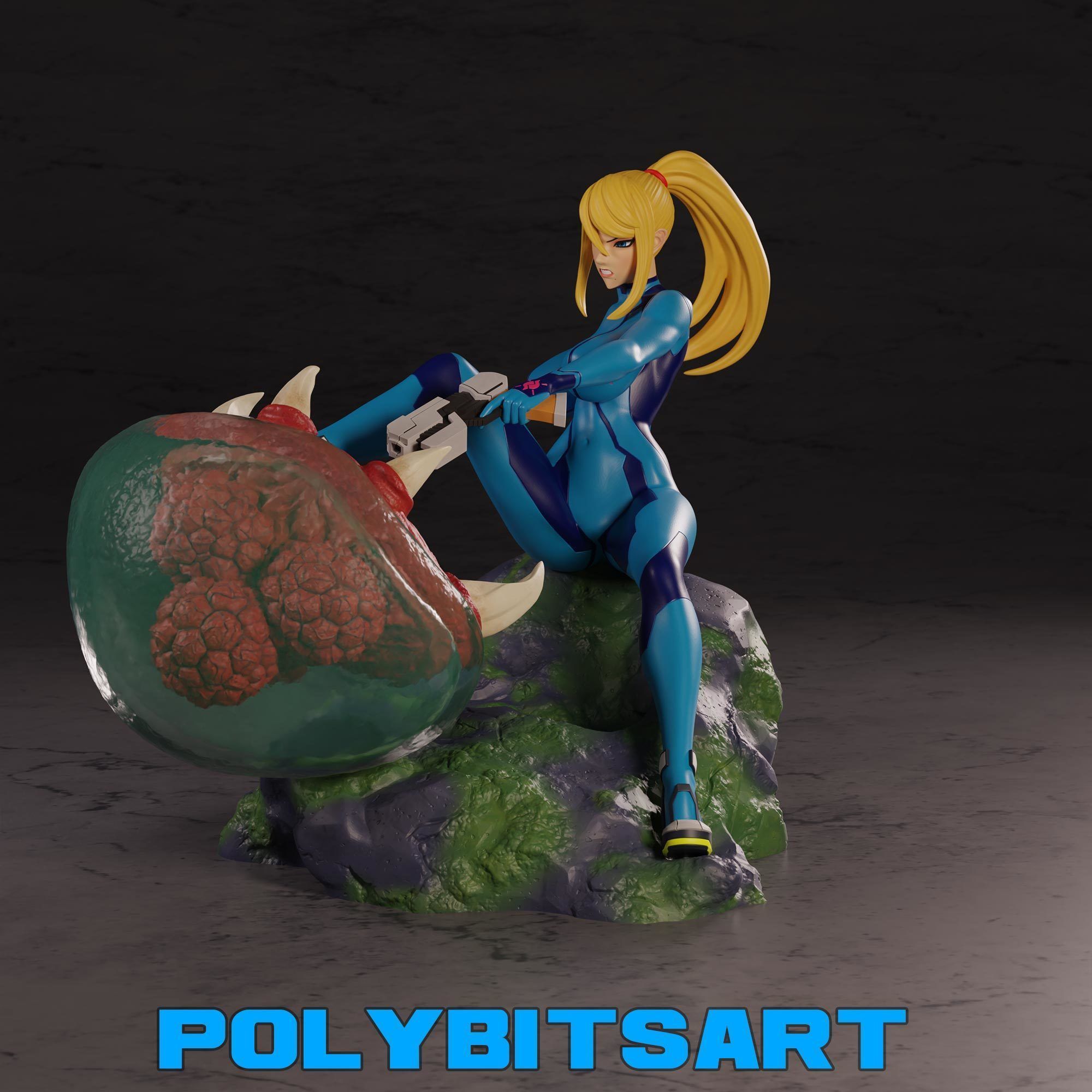 Metroid Samus Aran Figure 3D model 3D printable | CGTrader