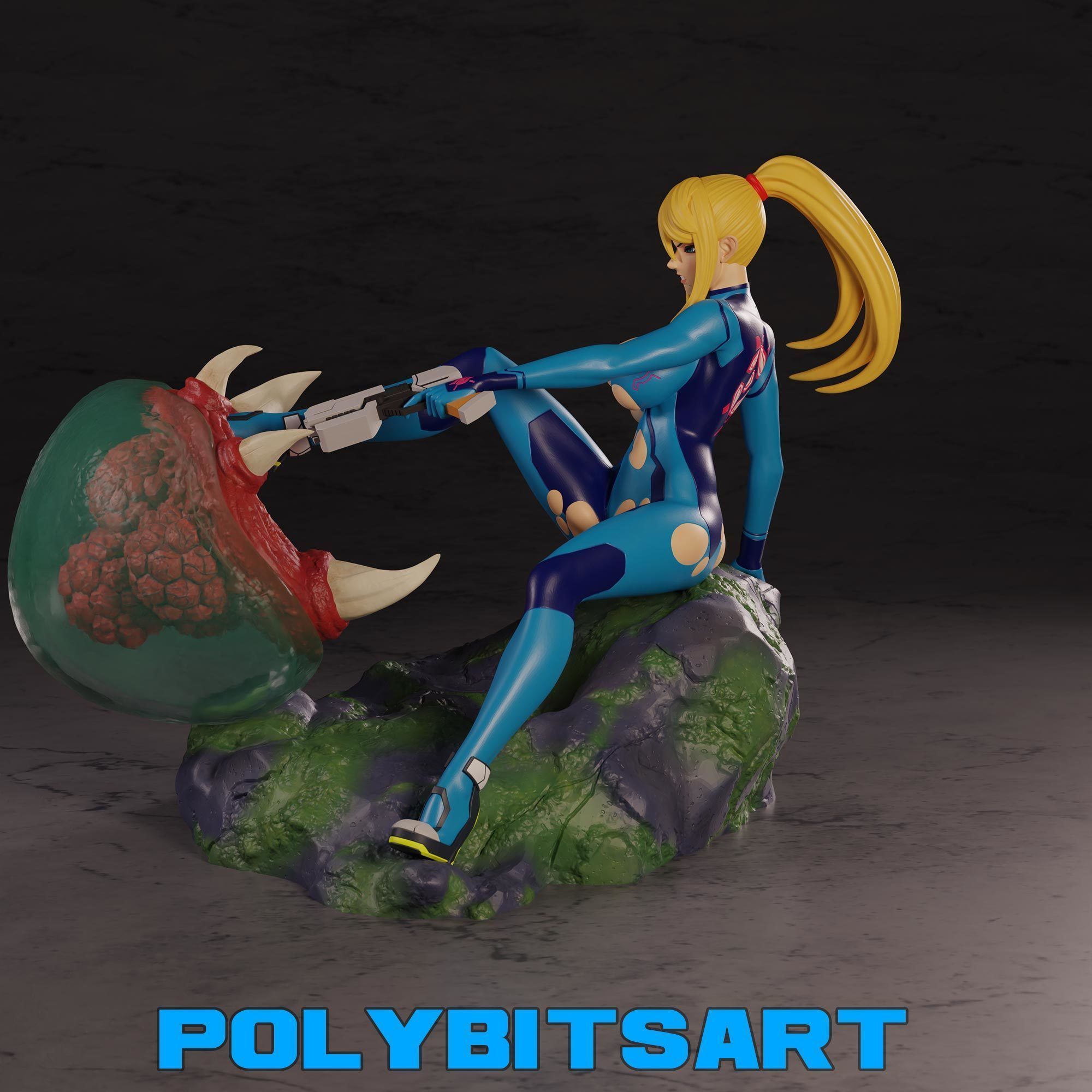 Metroid Samus Aran Figure 3D model 3D printable | CGTrader