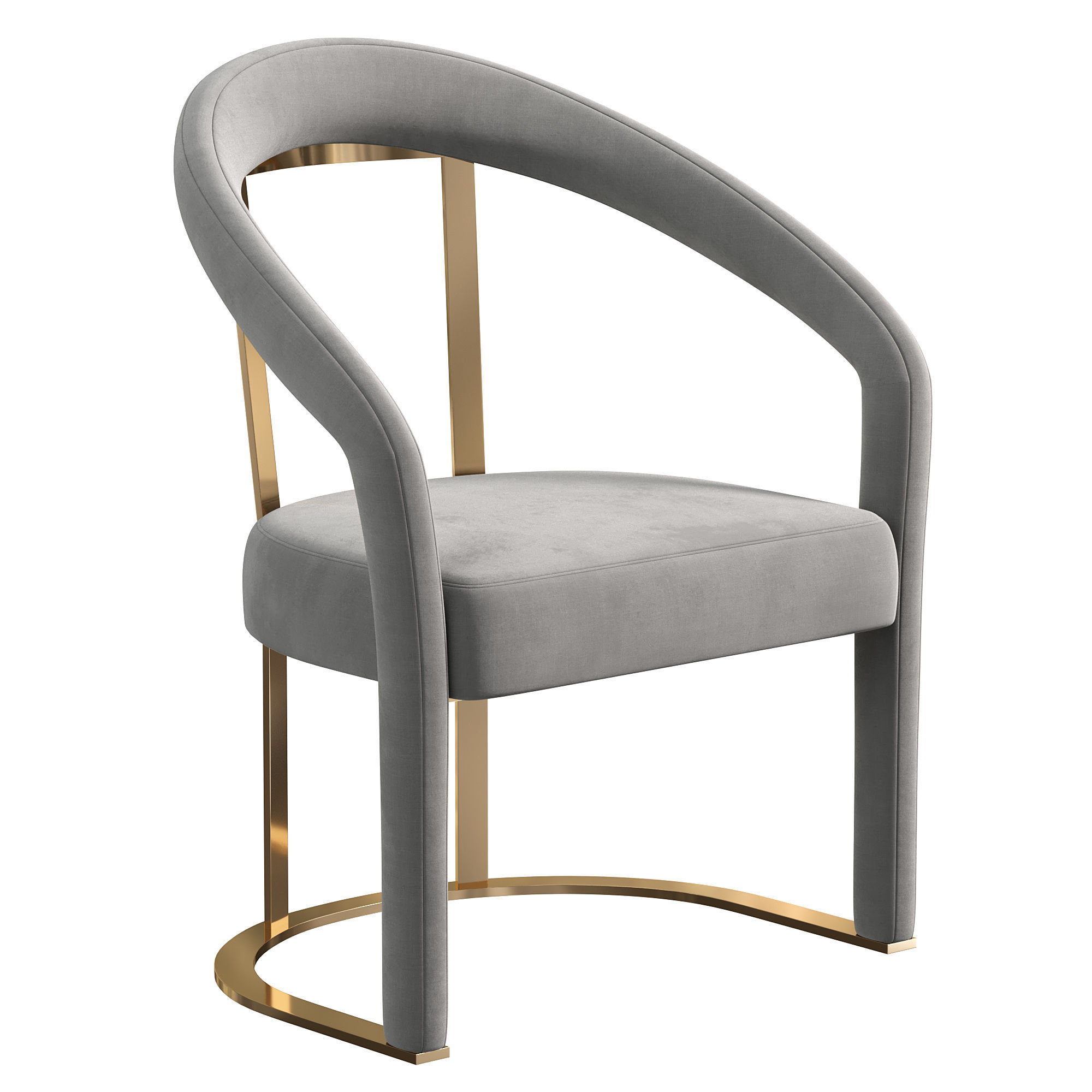 Crown chair Curved Dining Chair 3D model | CGTrader