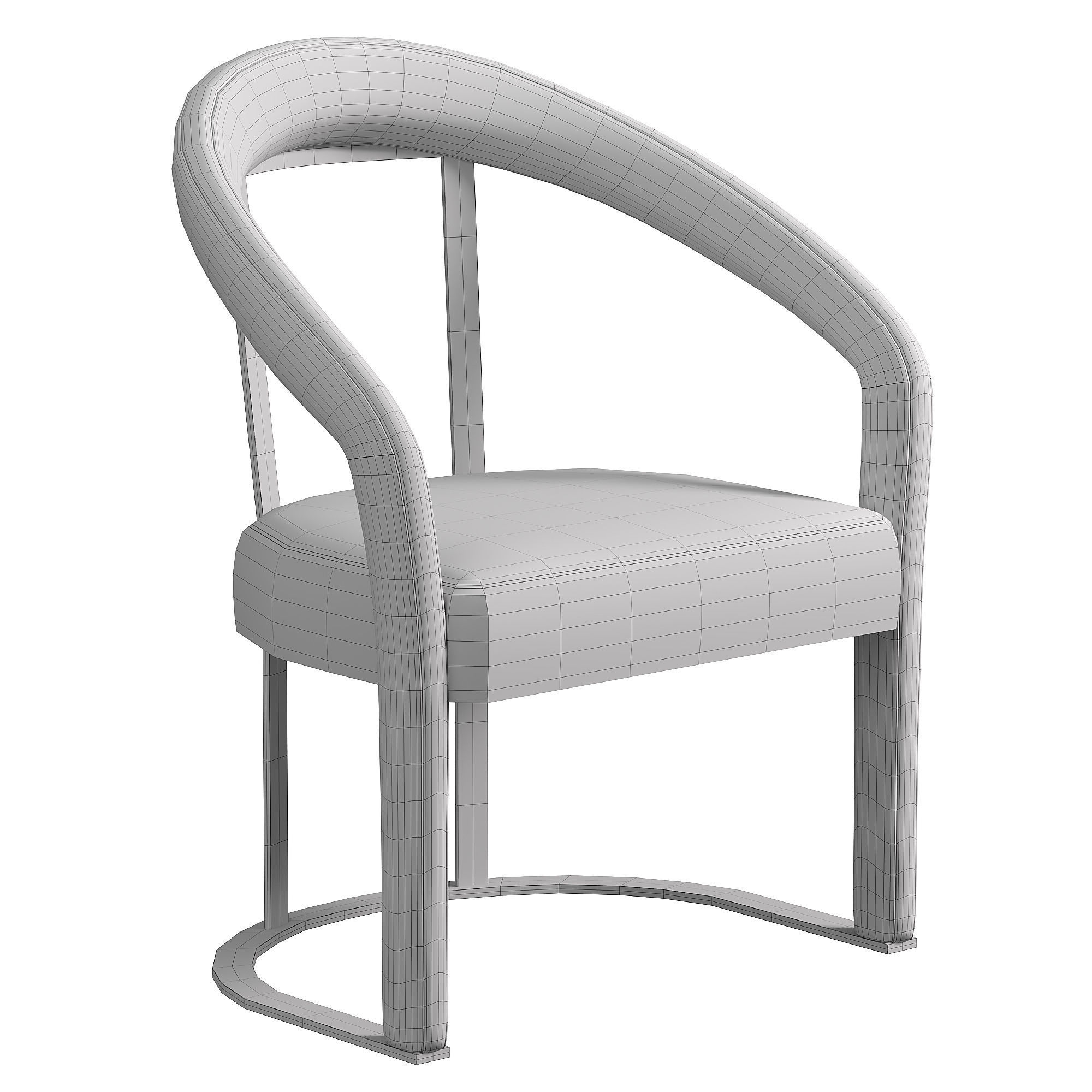 Crown chair Curved Dining Chair 3D model | CGTrader