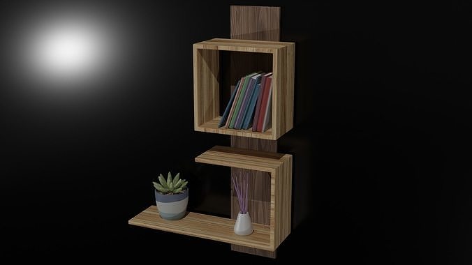 Modern shelves made in Blender free 3D model | CGTrader