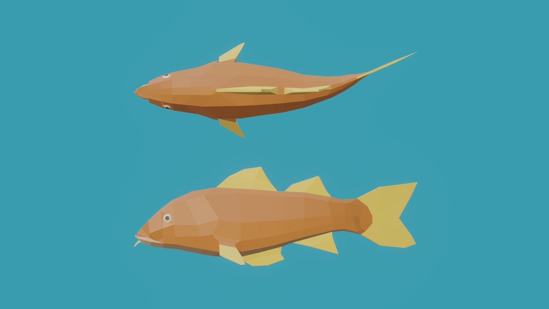 3D model animated low poly fish pack VR / AR / low-poly | CGTrader