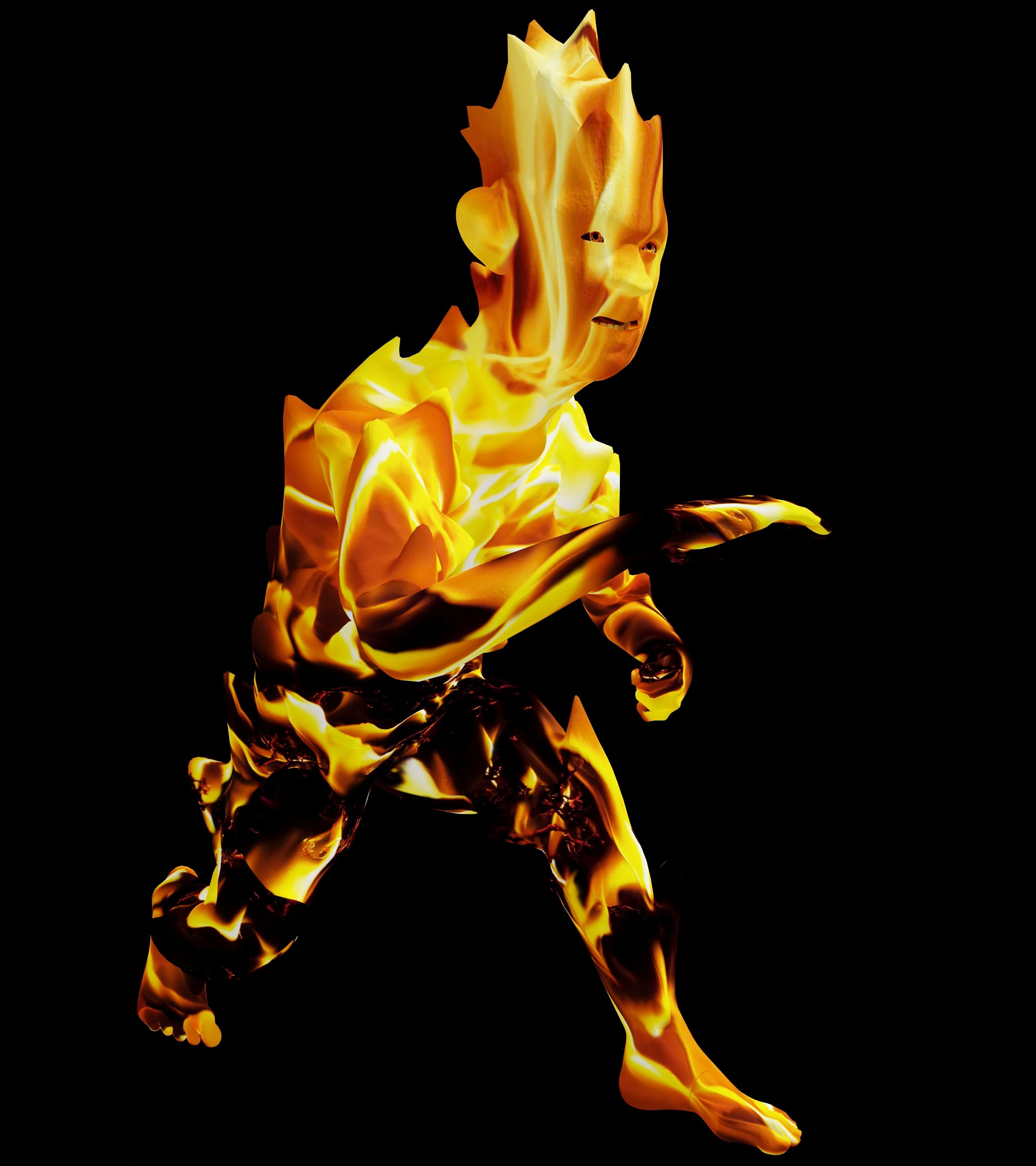 3D model Fire Ghost - Volcano VR / AR / low-poly | CGTrader