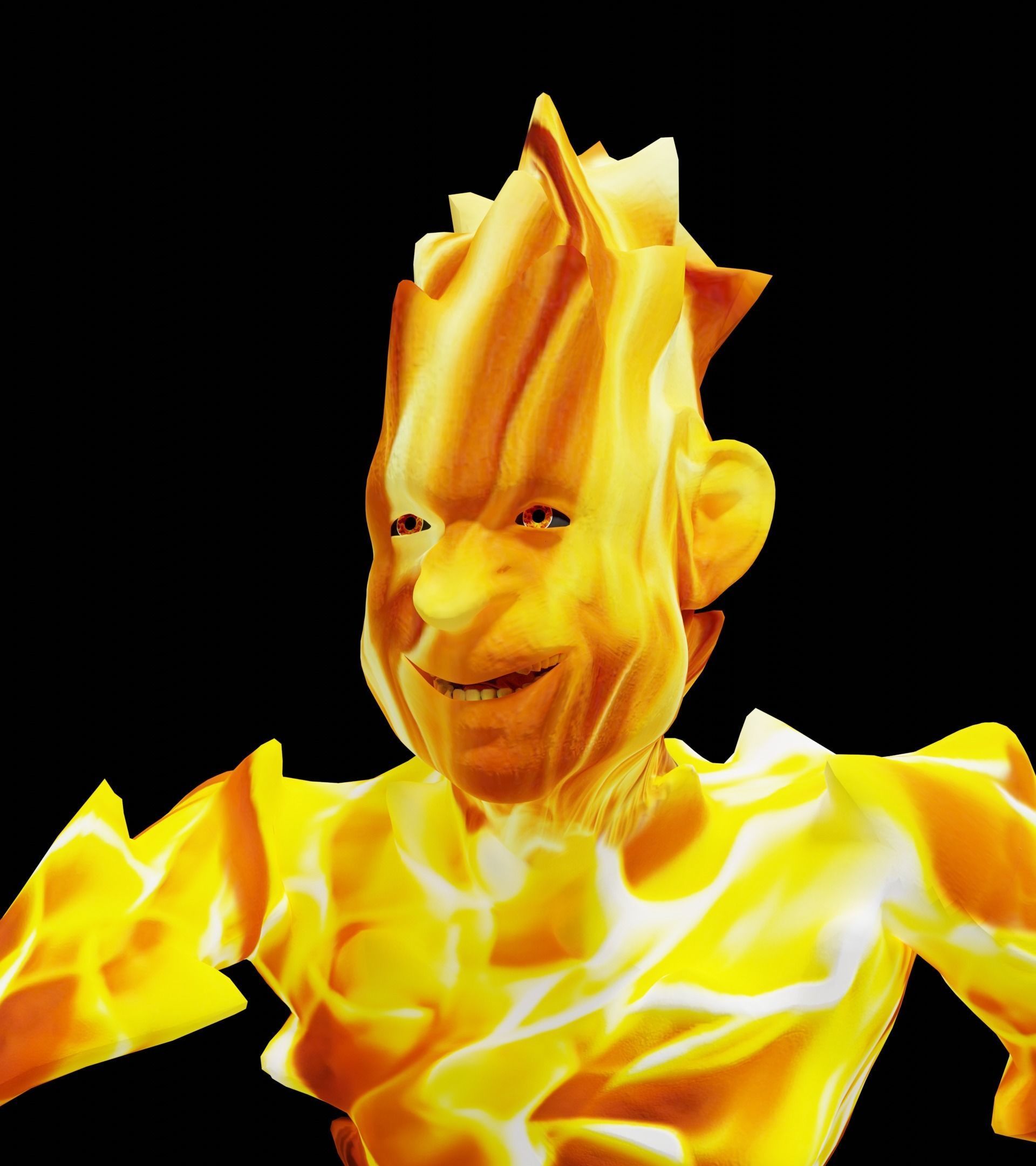 3D model Fire Ghost - Volcano VR / AR / low-poly | CGTrader