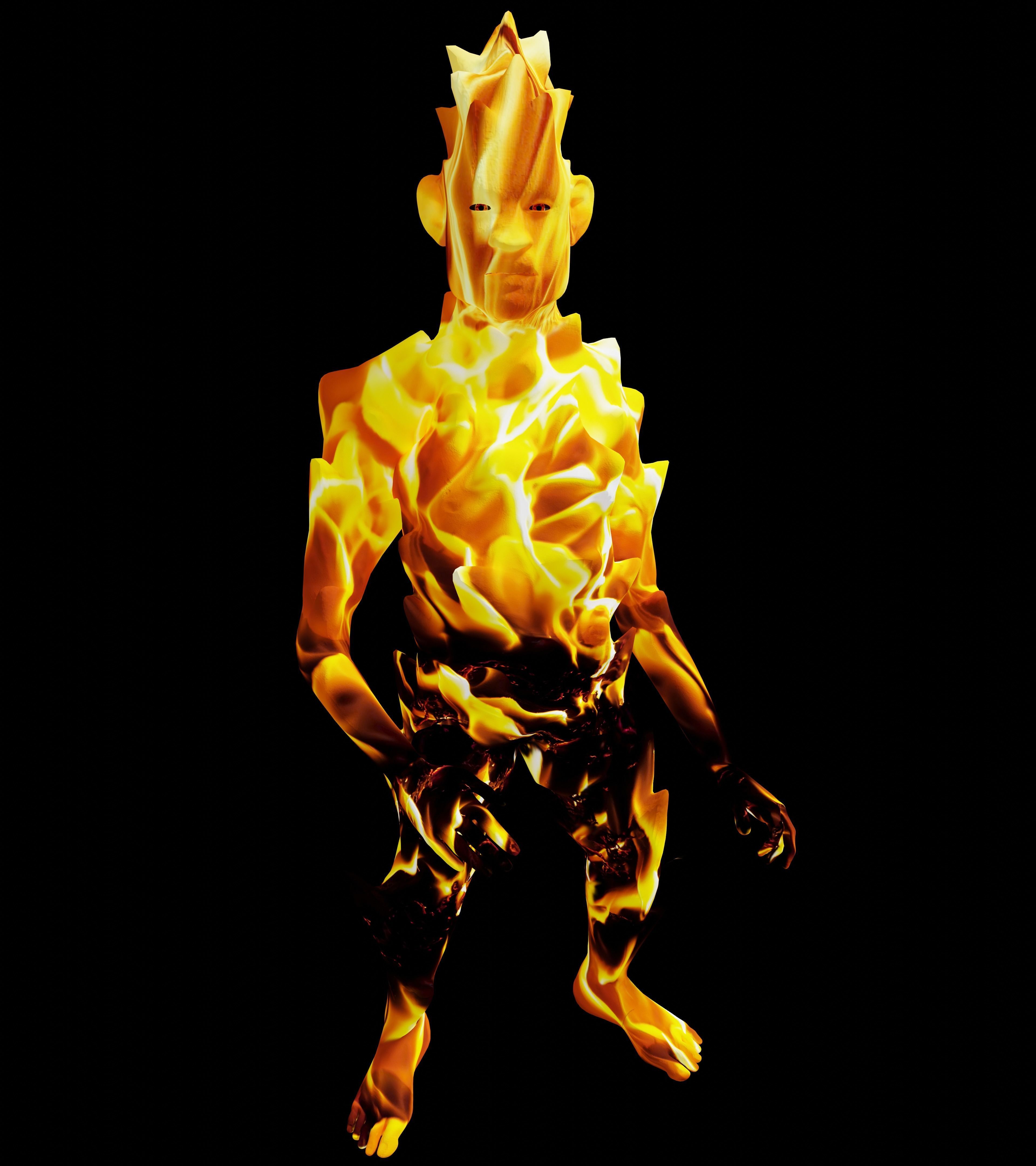 3D model Fire Ghost - Volcano VR / AR / low-poly | CGTrader