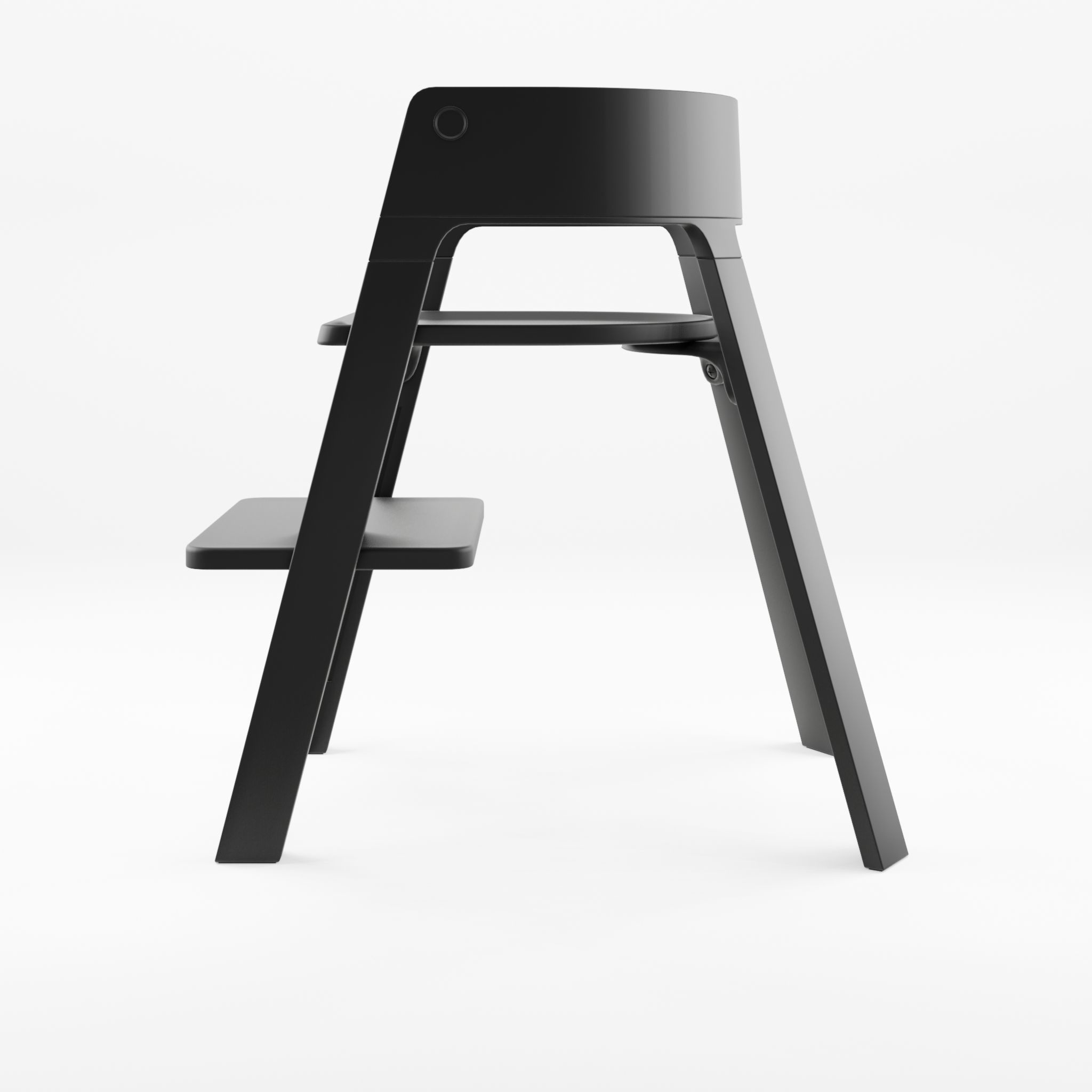 3D model 3D Model of Stokke steps complete chair black seat VR / AR ...
