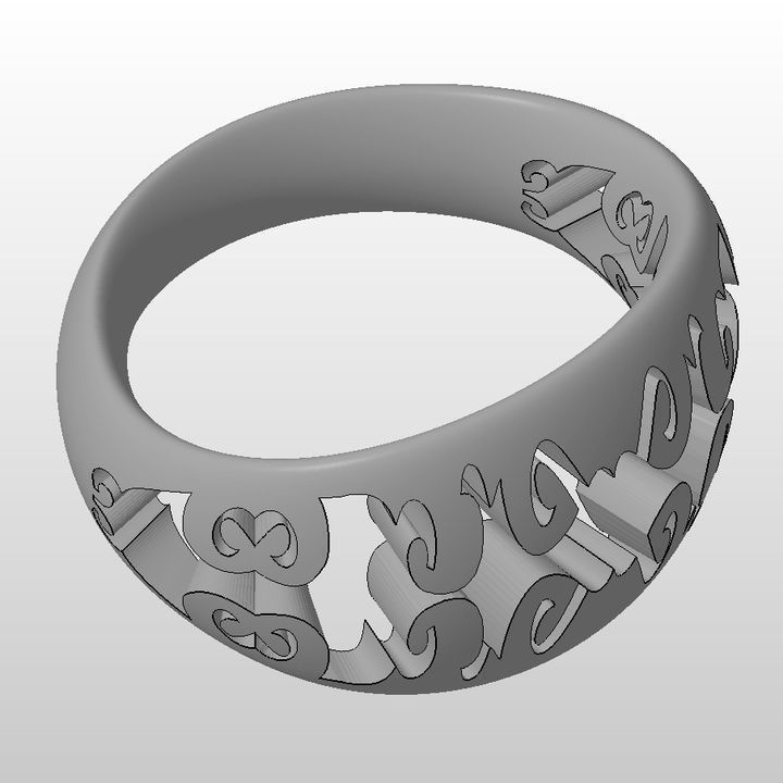 Tribal Bangle 3D model 3D printable | CGTrader
