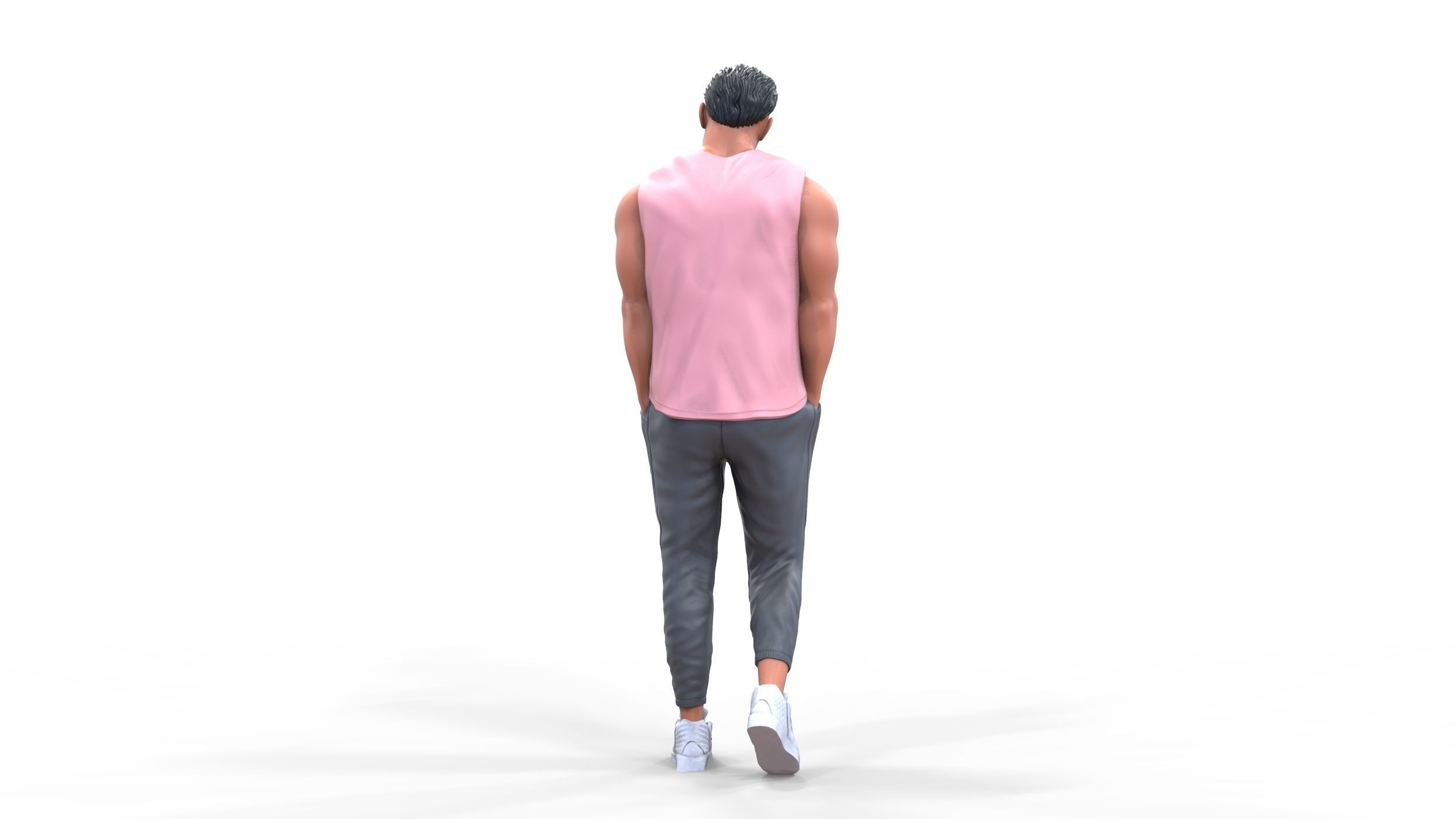 N2 Body builder guy or construction worker 3D model 3D printable | CGTrader