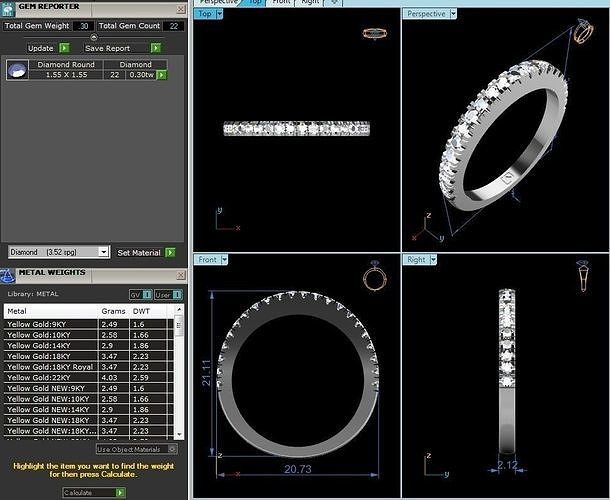 Band 3dm Render Details oval diamond ring gold 3D model 3D printable | CGTrader