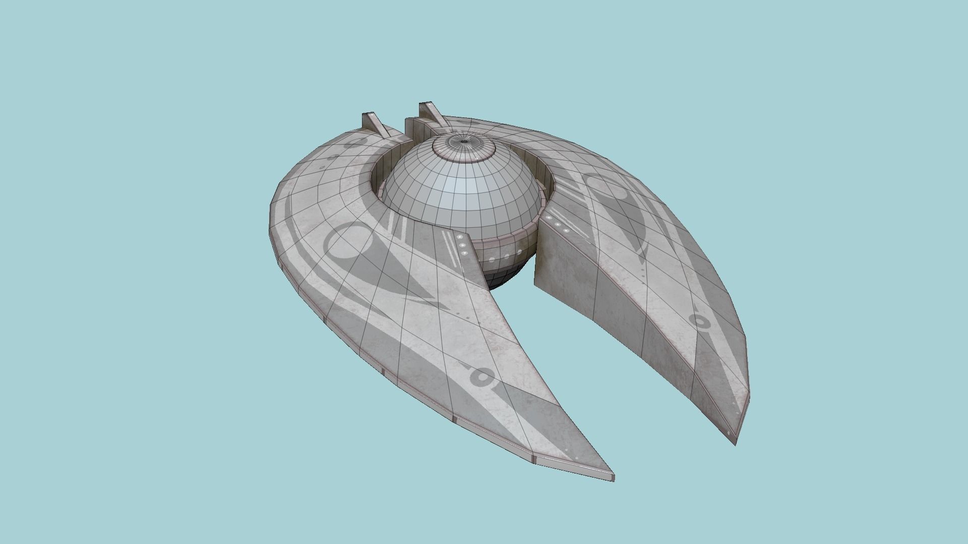 3D model Alien Spaceship UFO I09 Full White - Sci Fi Spacecraft Design ...