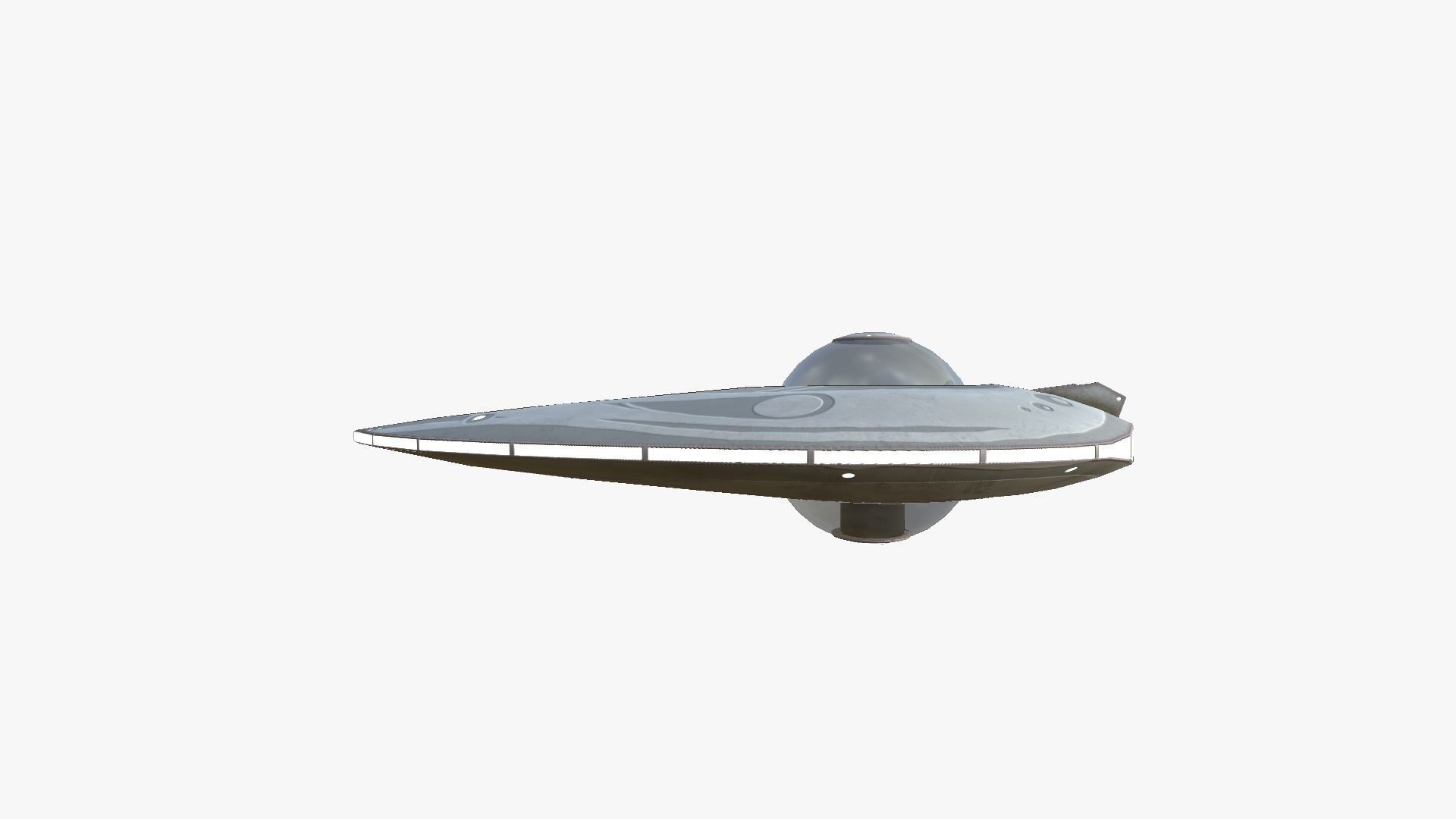 3D model Alien Spaceship UFO I09 Full White - Sci Fi Spacecraft Design ...