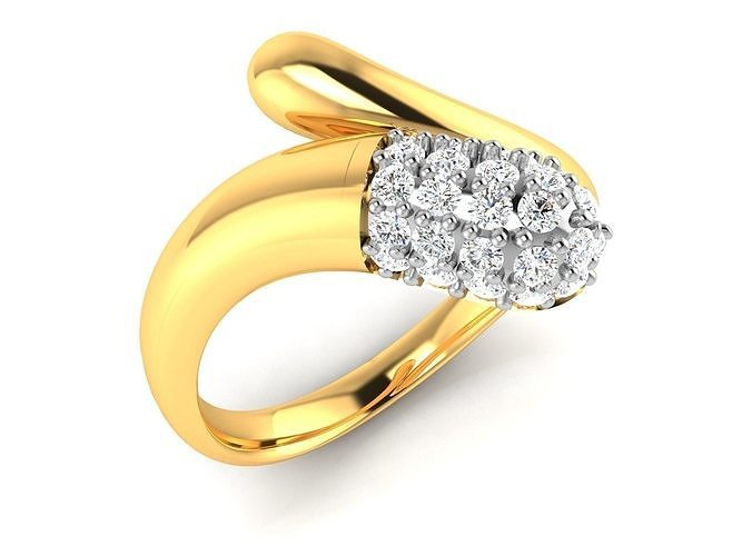 Band 3dm Render Details diamond ring gold 3D model 3D printable | CGTrader