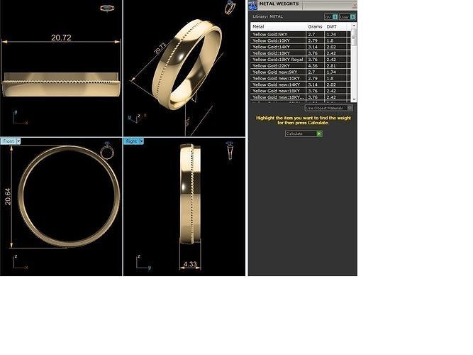 Band 3dm Render Details gold wedding 3D model 3D printable | CGTrader