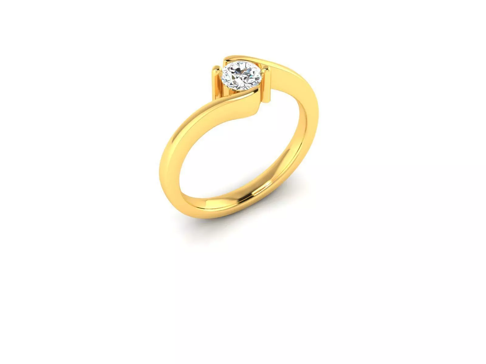 Band 3dm Render Details solitaire diamond ring gold 3D model 3D ...