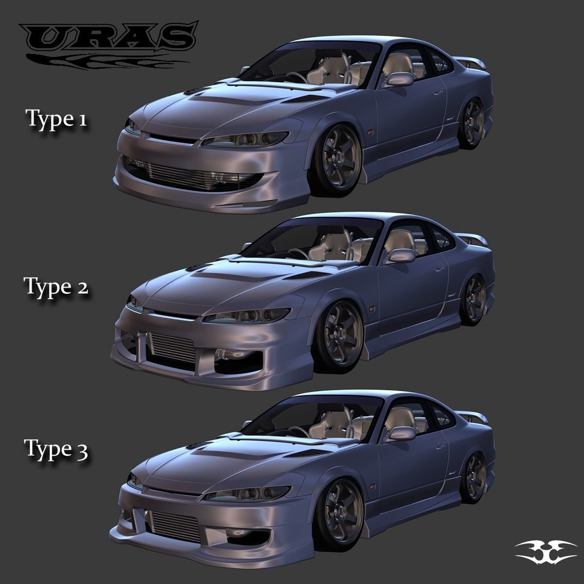 URAS Type 1-2-3 Megapack GT7 S15 3D model | CGTrader