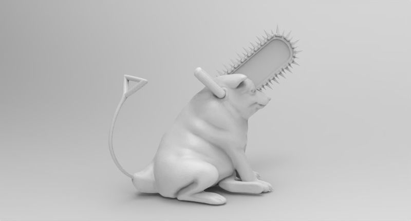 Cheems chainsaw 3D model 3D printable | CGTrader