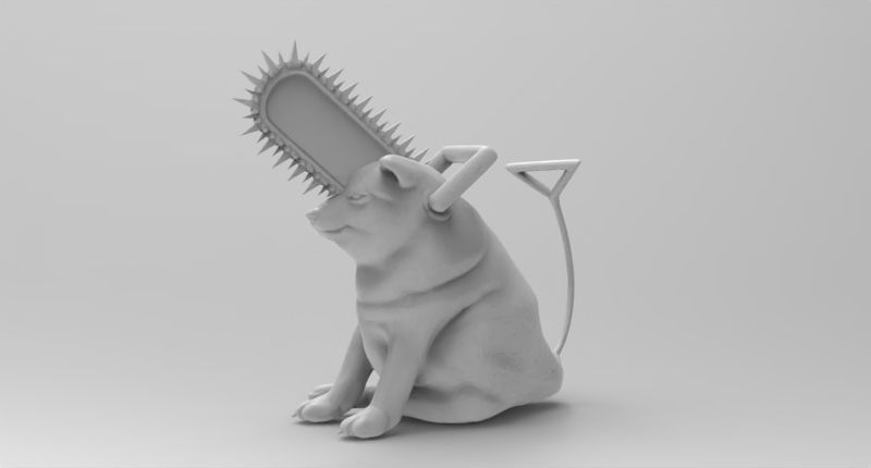 Cheems chainsaw 3D model 3D printable | CGTrader