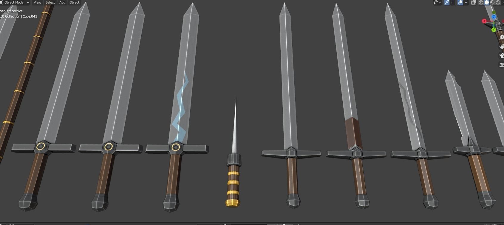 3D model Low Poly Swords and weaponry VR / AR / low-poly | CGTrader