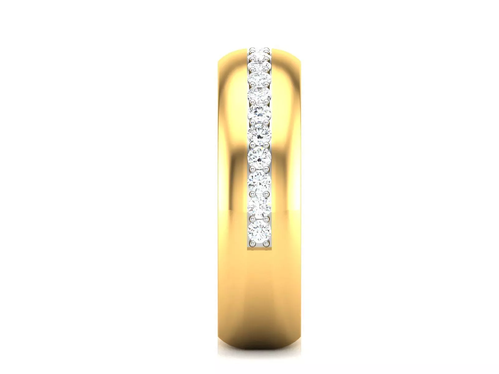 Band 3dm Render Details gold wedding with diamonds 3D model 3D ...
