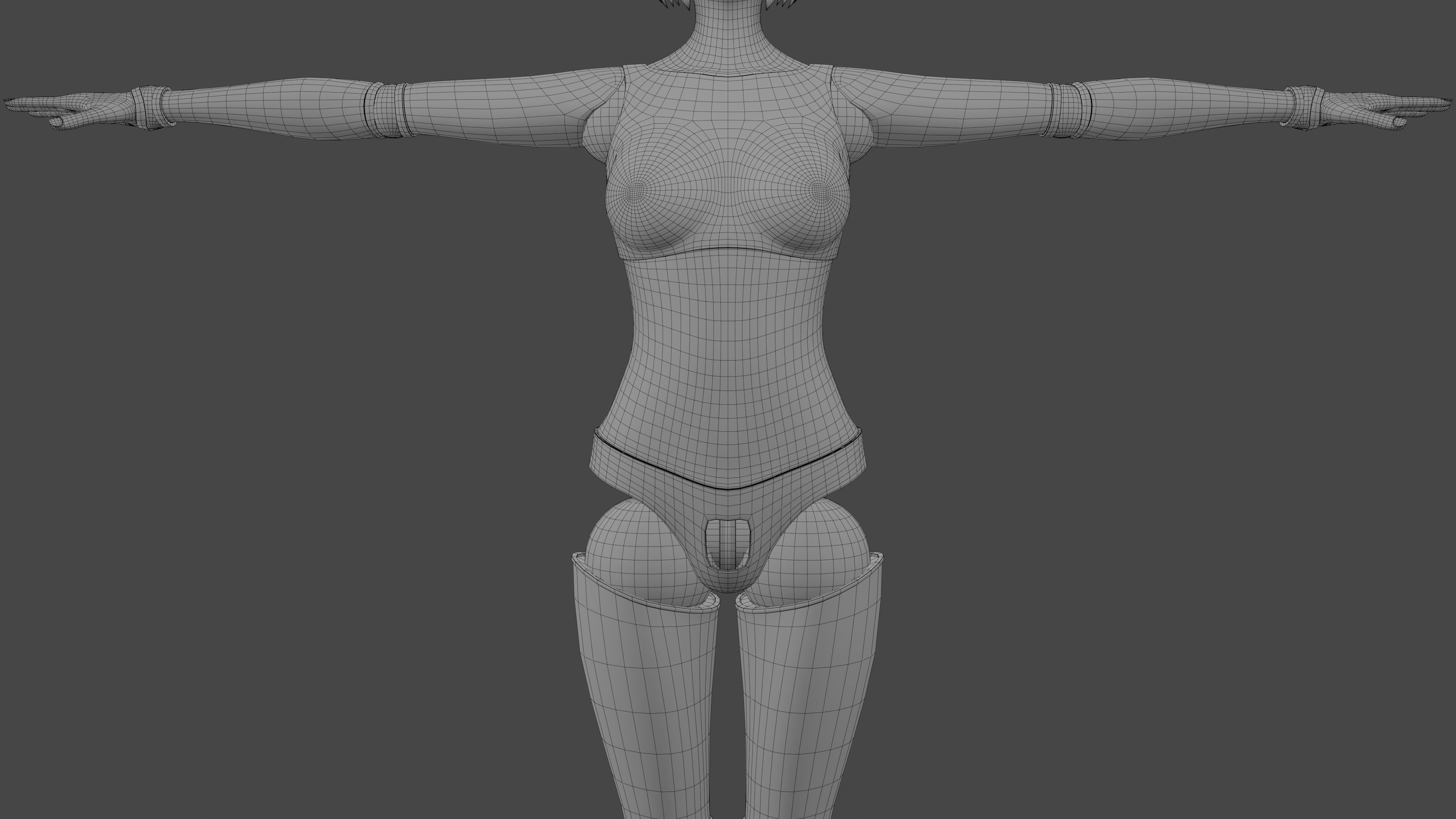 Girl anime 3D model 3D model rigged | CGTrader