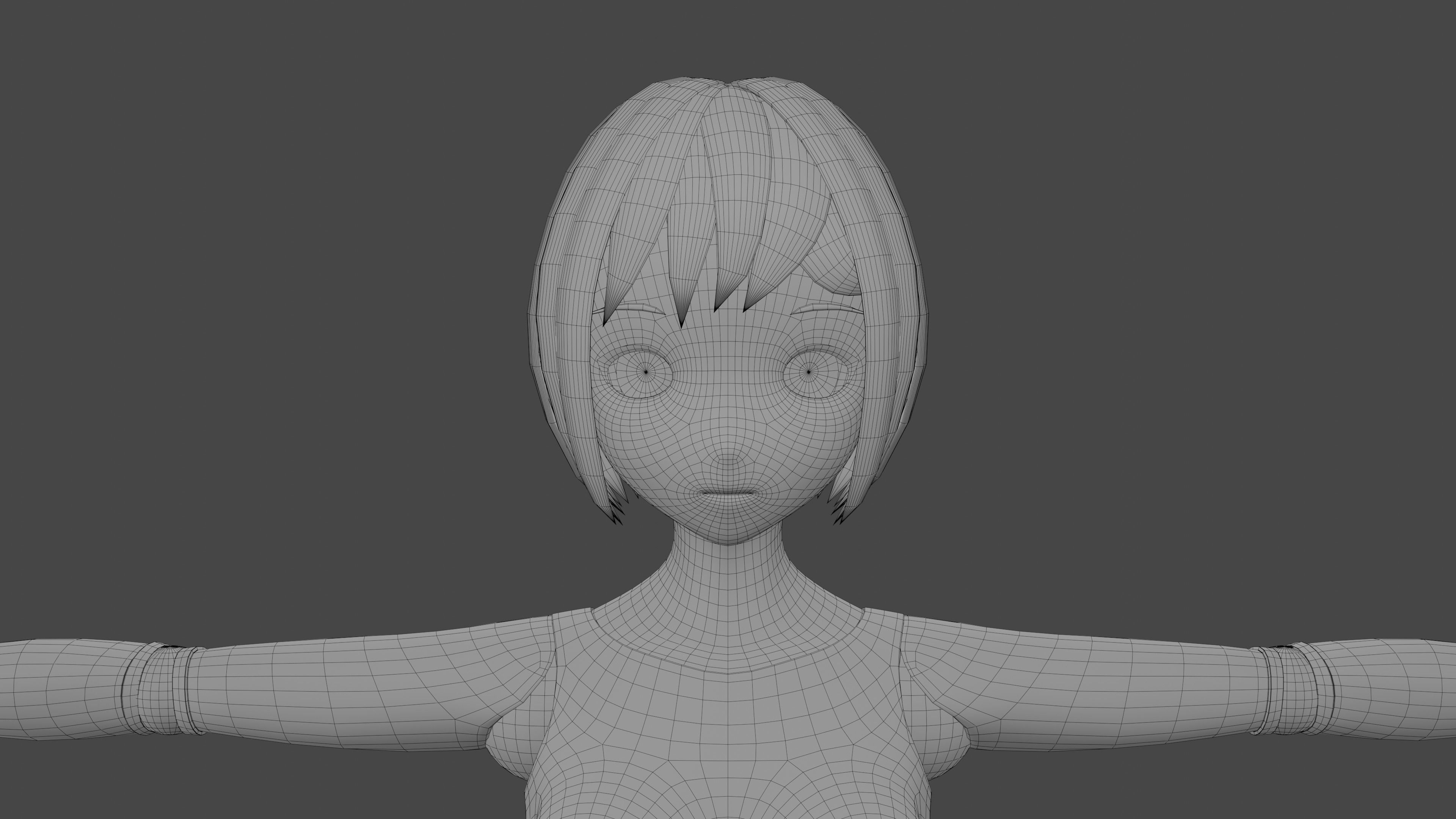 Girl Anime 3d Model 3d Model Rigged Cgtrader