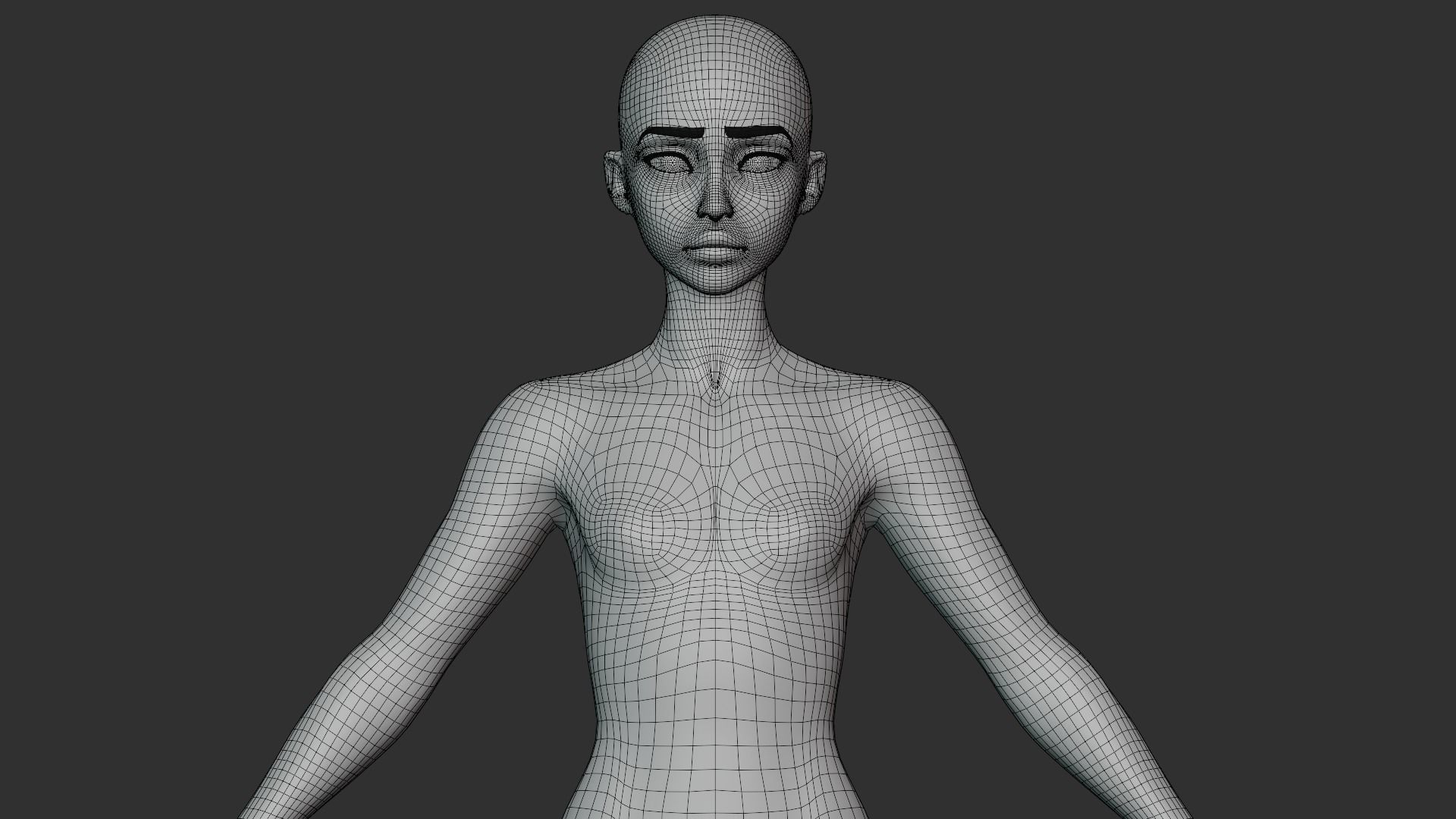 Stylized Girl Spider Verse Style Base Mesh 3D model | CGTrader