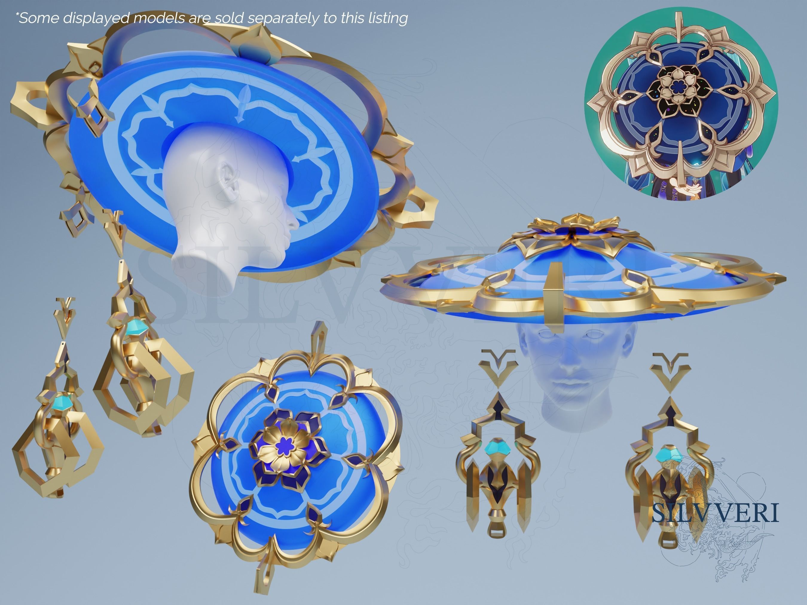 Wanderer Hat Accessories - Genshin Impact - 3D Print Cosplay 3D model ...